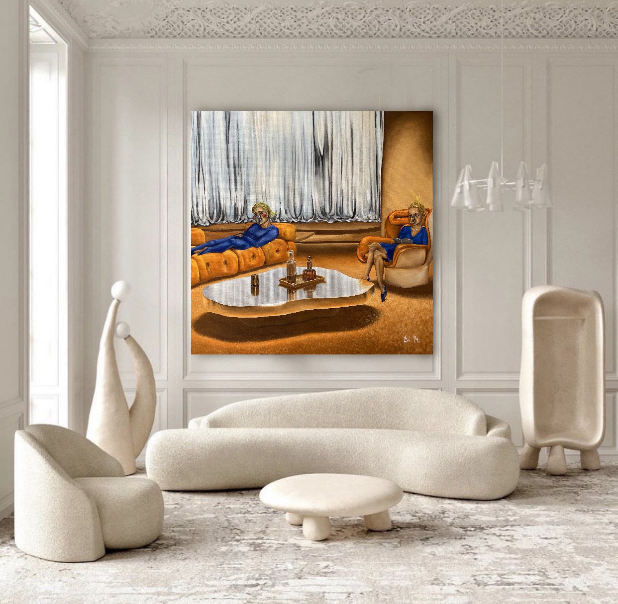 CHAT Painting by Di Minaieva - Jose Art Gallery