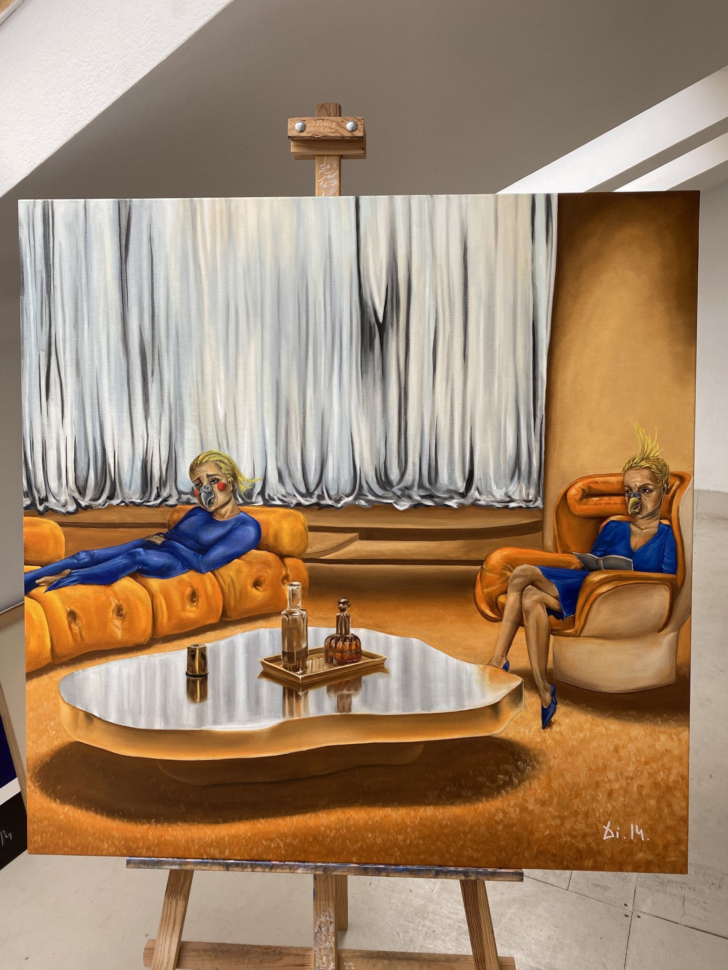 CHAT Painting by Di Minaieva - Jose Art Gallery