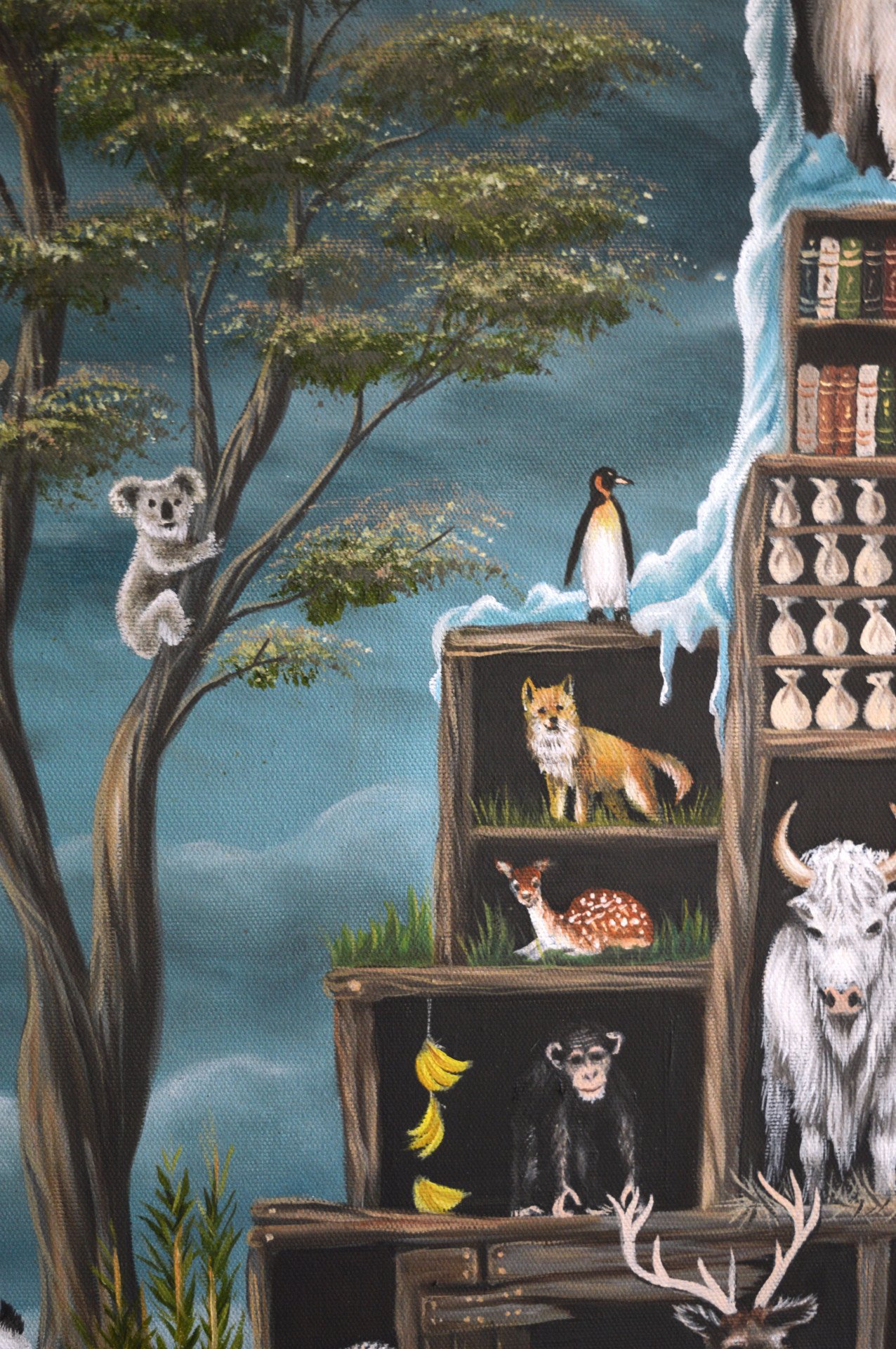 NUH'UN GEMİSİ Painting by Beklan Kizilcay - Jose Art Gallery