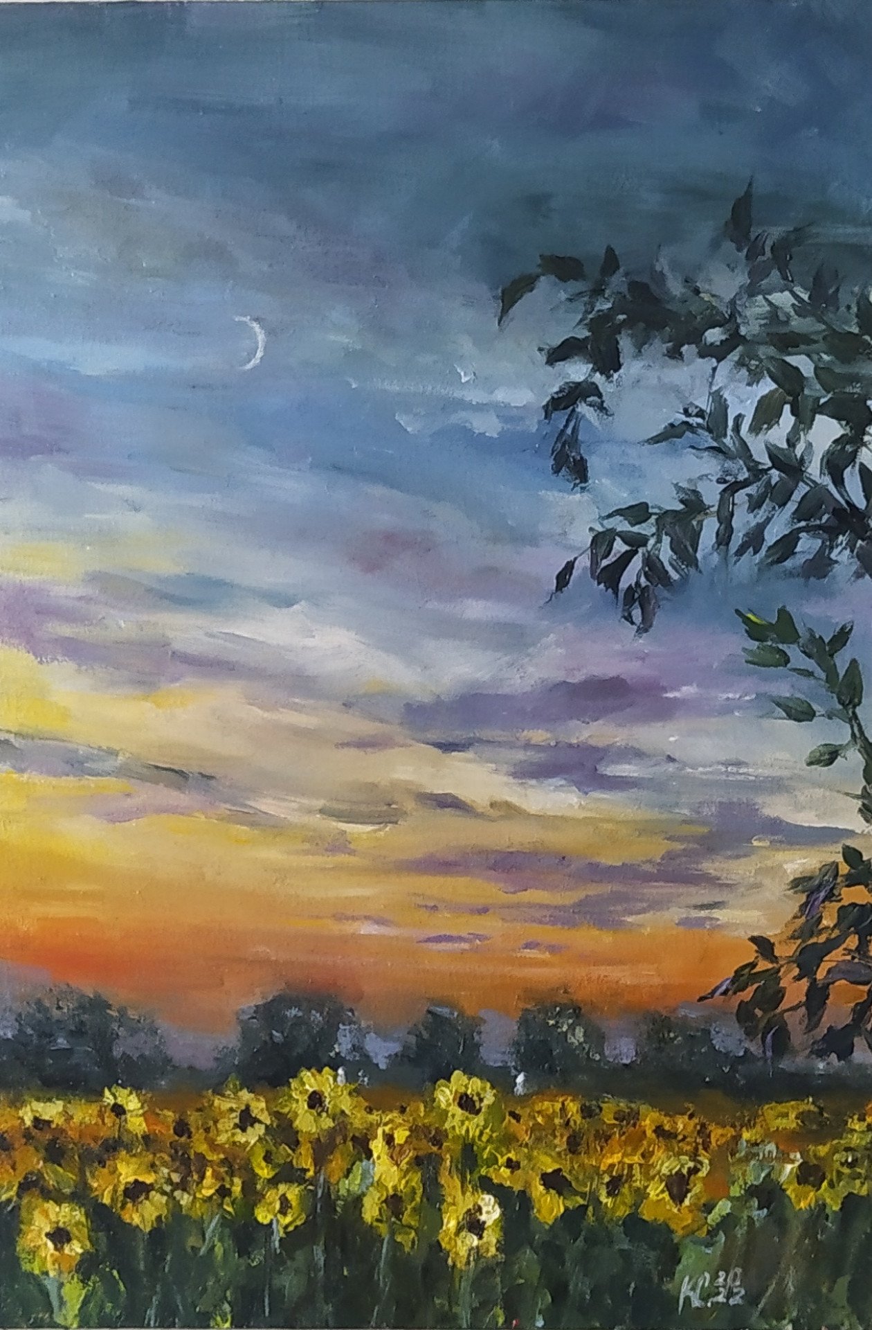 Sunflowers behind the pipes Painting by KetKet_Art