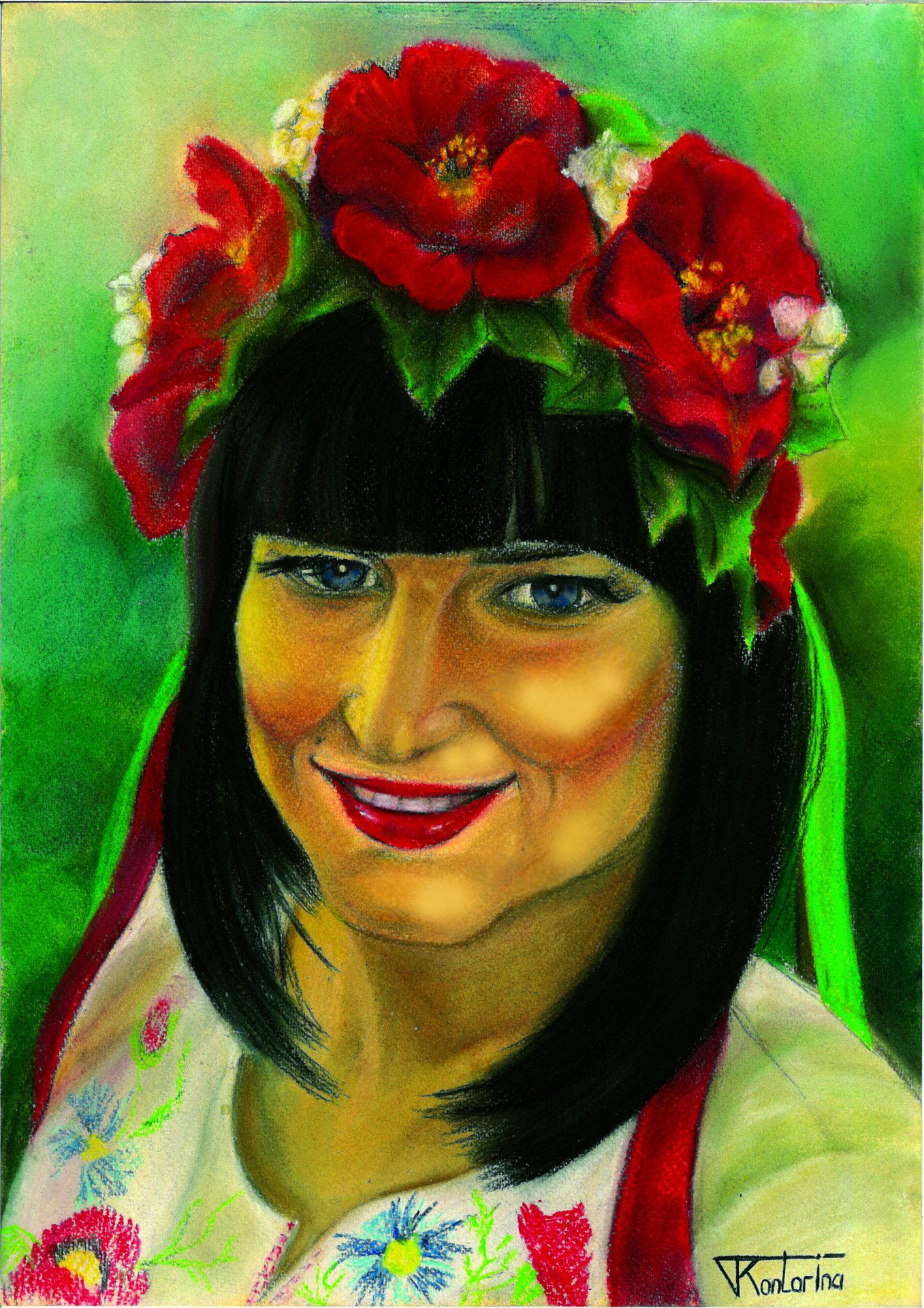 Ukrainian Beauty Drawing - Katerina Kontorina