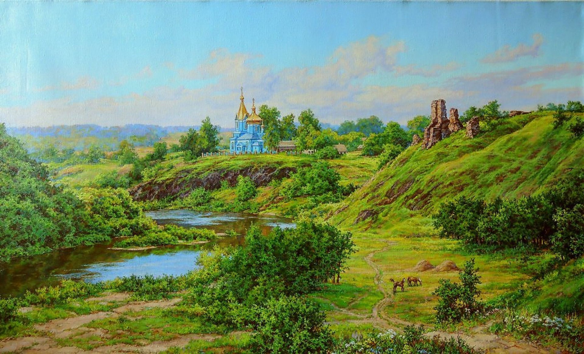 PEARL OF POLESIE Painting by Vladimir Lutyuk