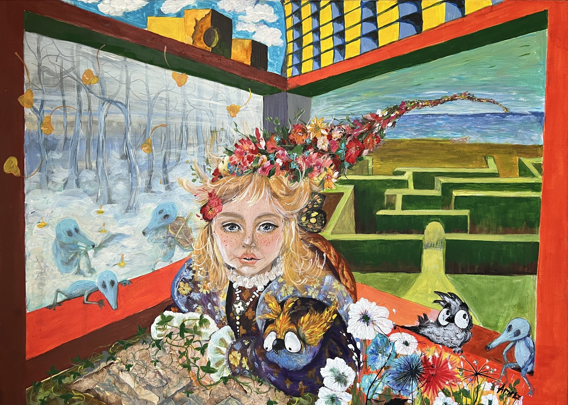 Aya Girl Painting by Iryna Akinchyts - Jose Art Gallery