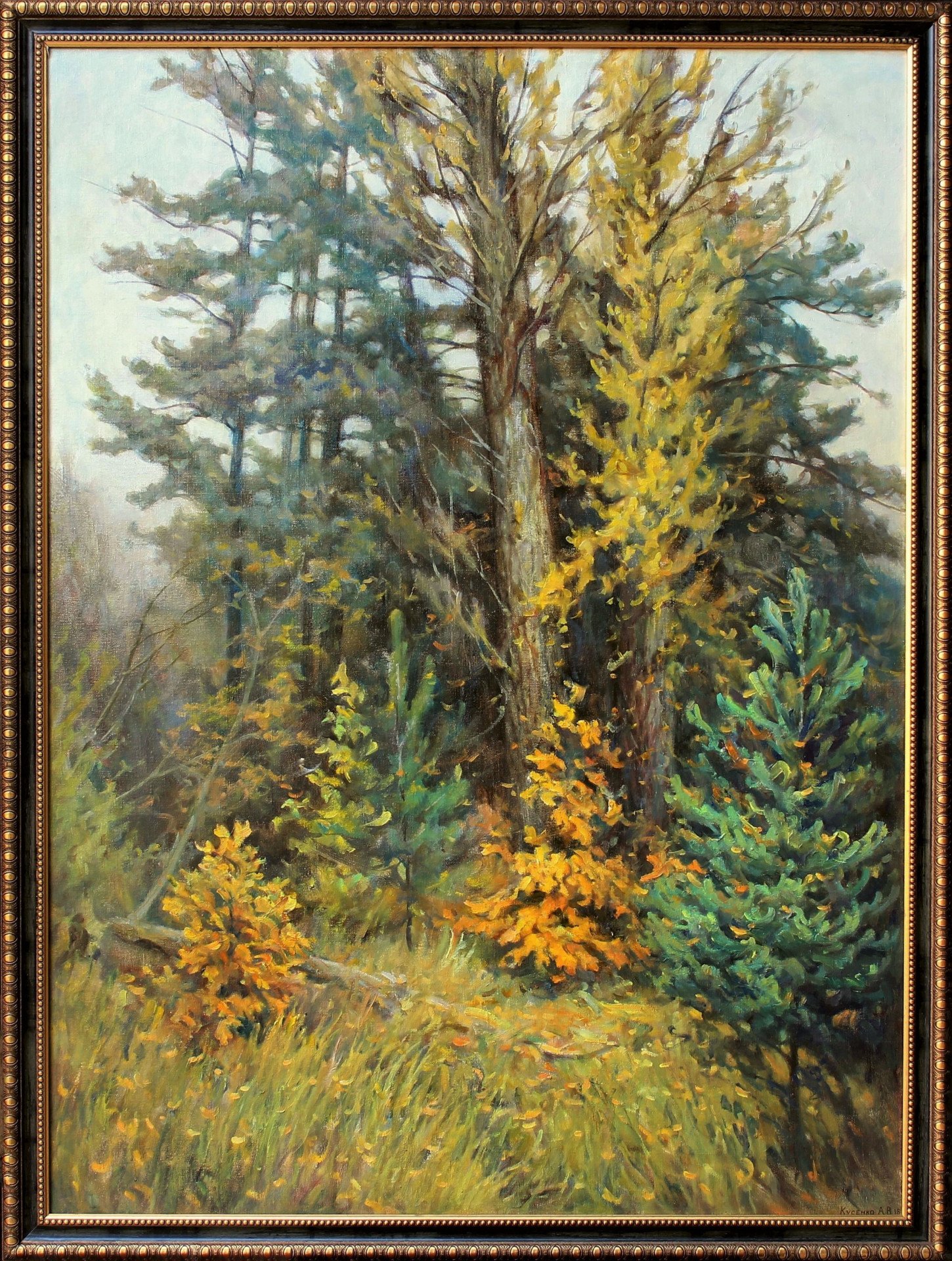 Mixed forest. Oaks Painting by Alexander Kusenko - Jose Art Gallery