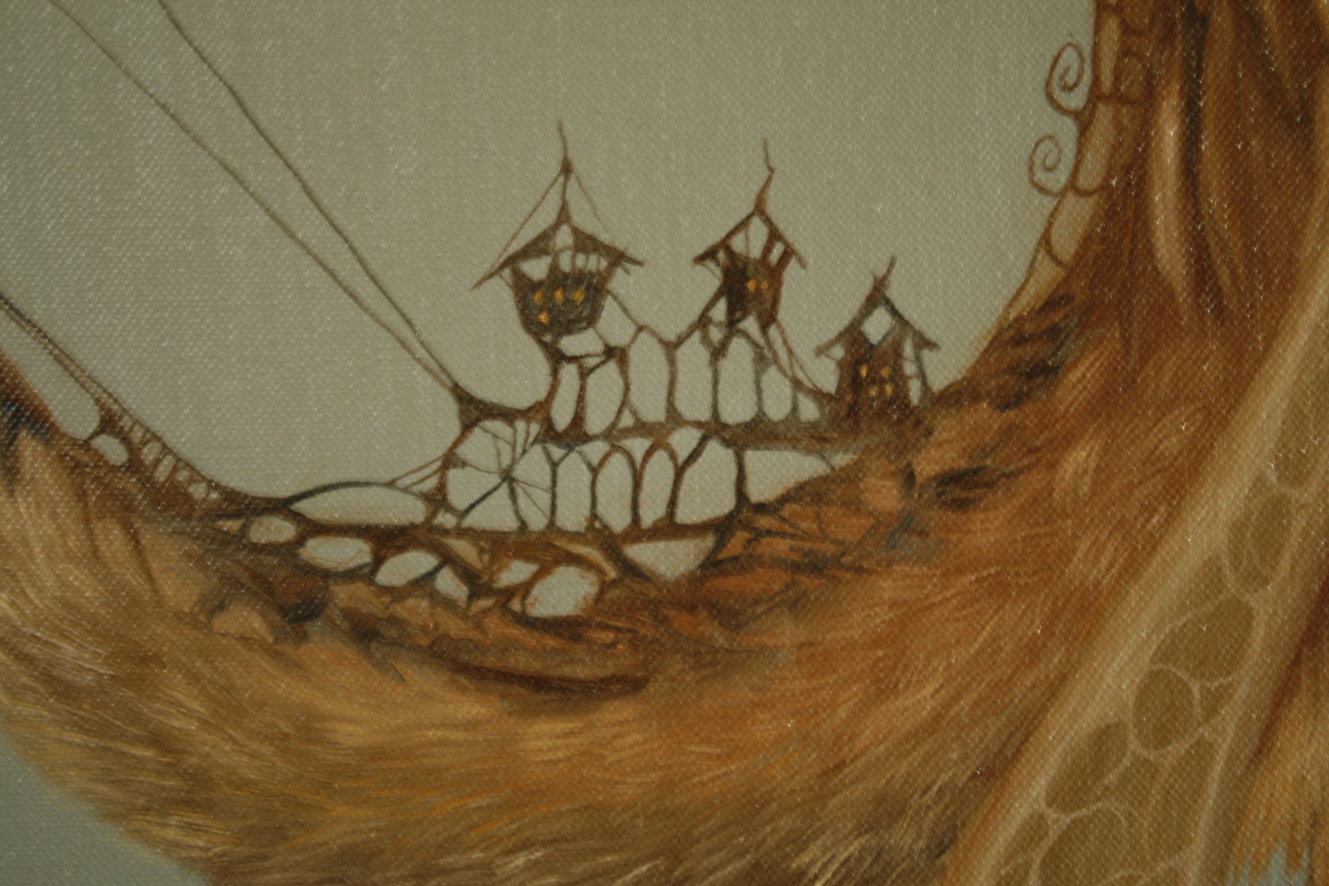 Village Painting by Ed Schaap - Jose Art Gallery