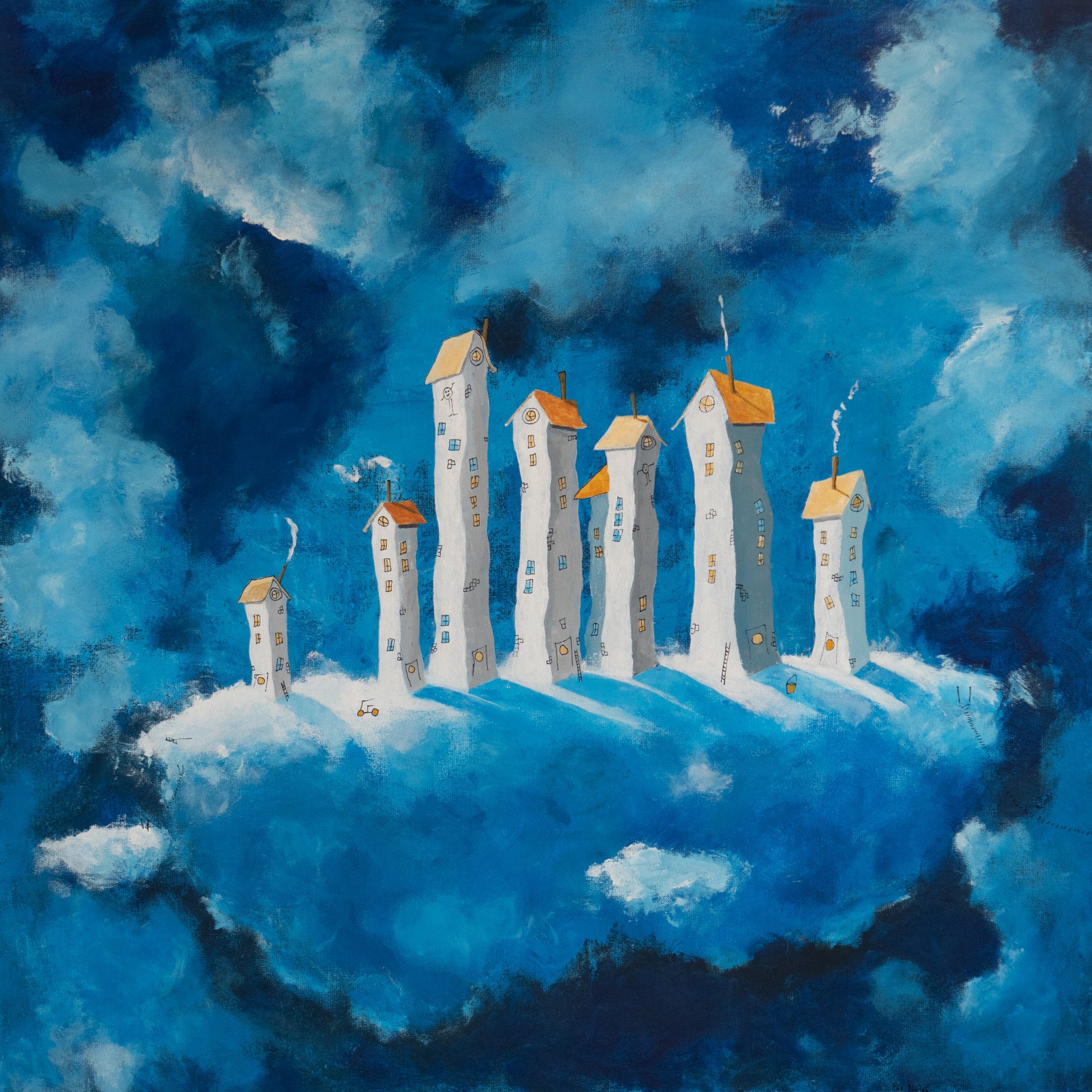 Now Mikael also has a hair cut Painting by Per Nylén