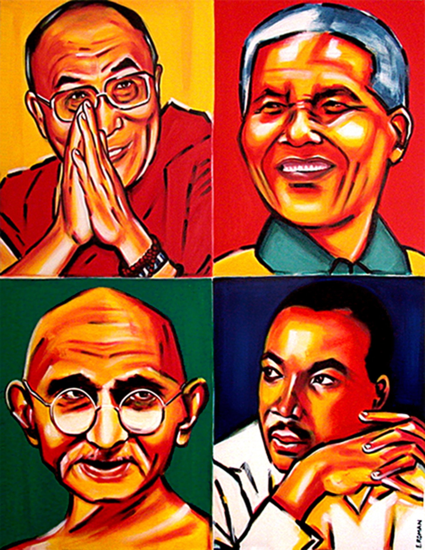 Path of non violence2 Painting by elizabeth Roman