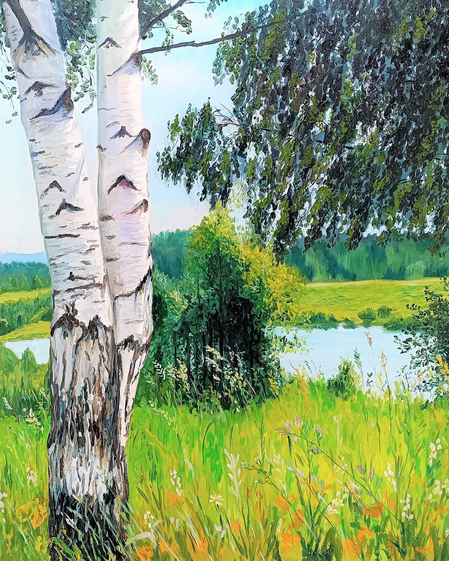 Untouched nature Painting by Mantas Naulickas