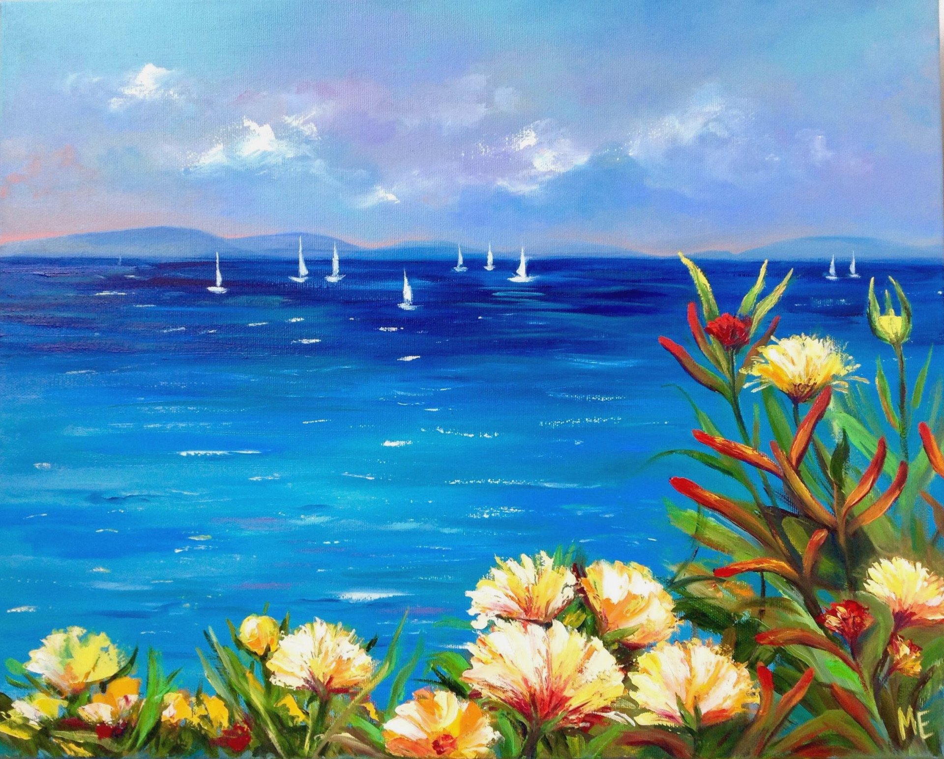 My paradise Painting by Elena Gontar - Jose Art Gallery