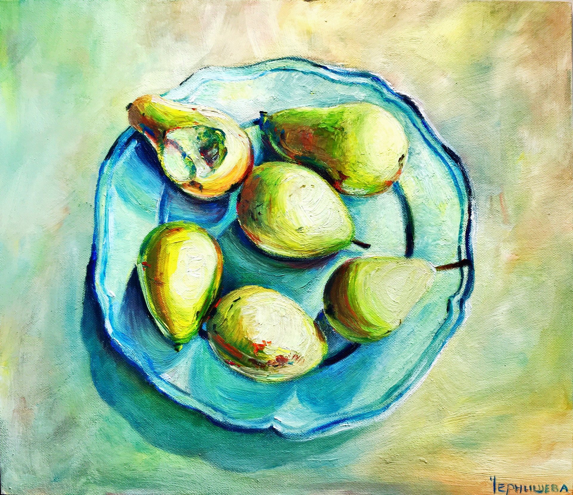 Pears Painting by Rimma Chernysheva - Jose Art Gallery
