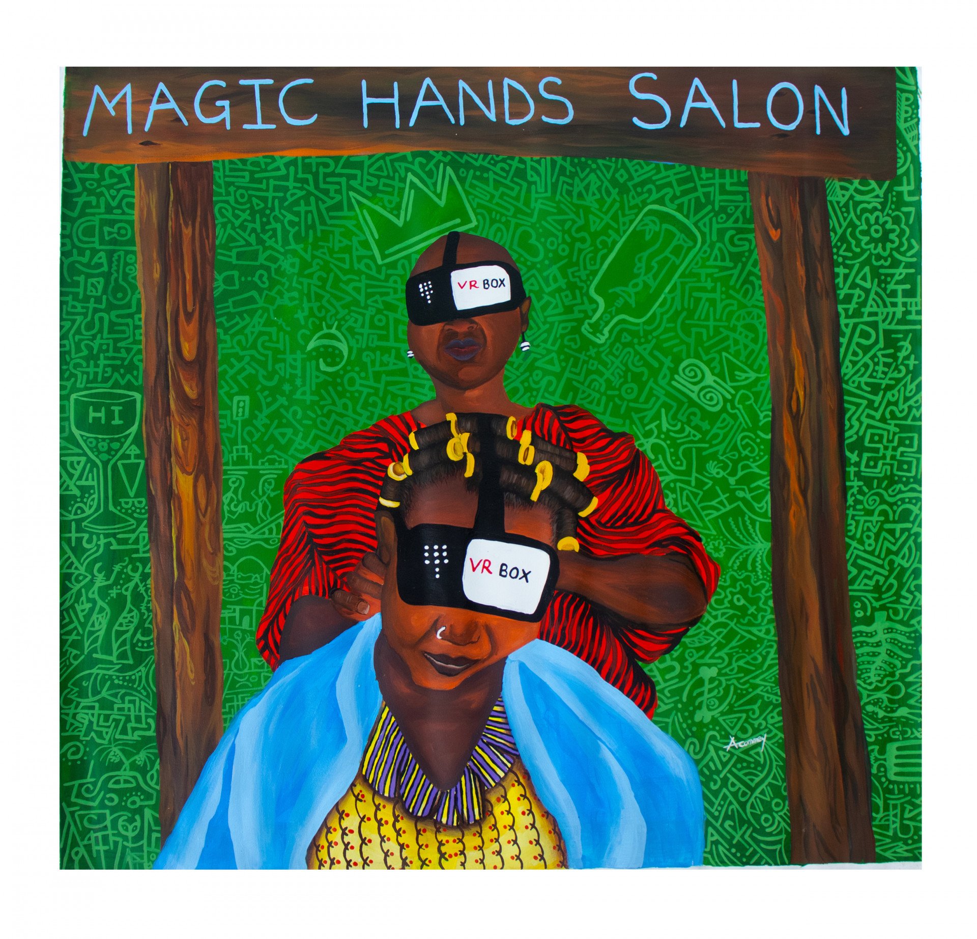 The Salon Painting by Robert Commey - Jose Art Gallery