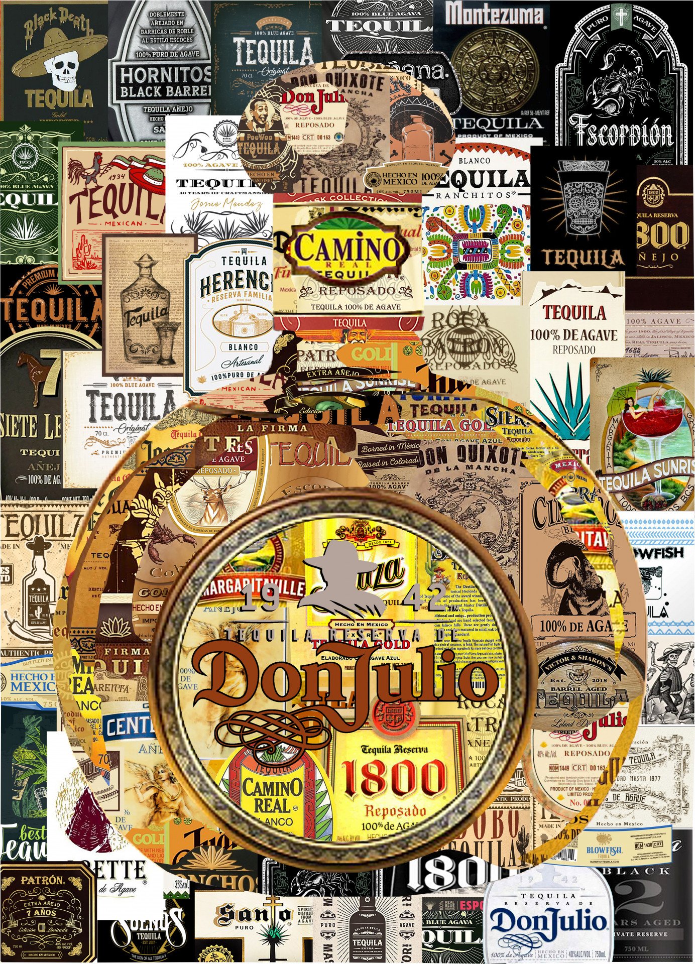 Don Julio Tequila Drawing - Alex Loskutov - Jose Art Gallery