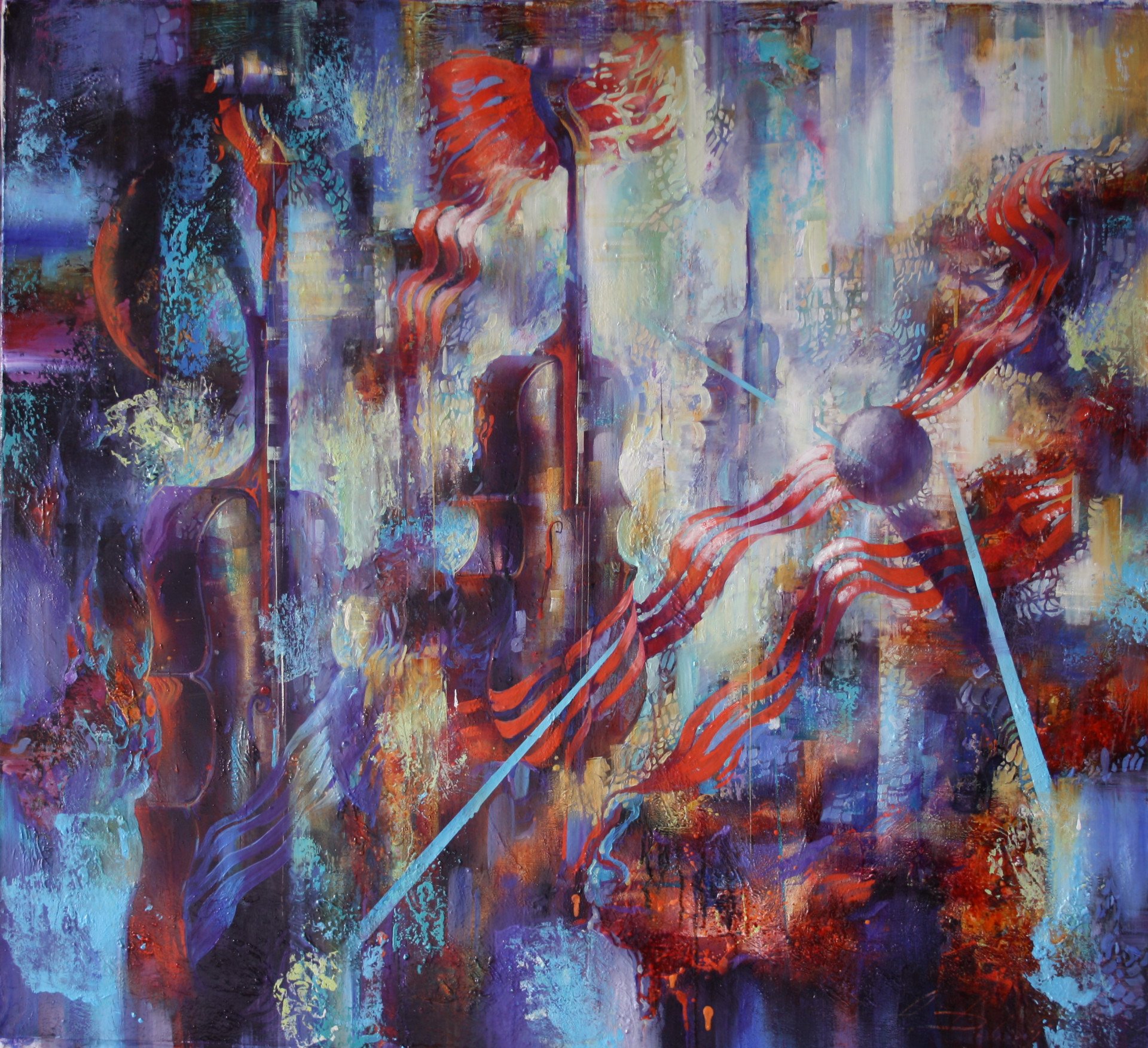 Space melody2 Painting by Alexandr Dobrodiy - Jose Art Gallery