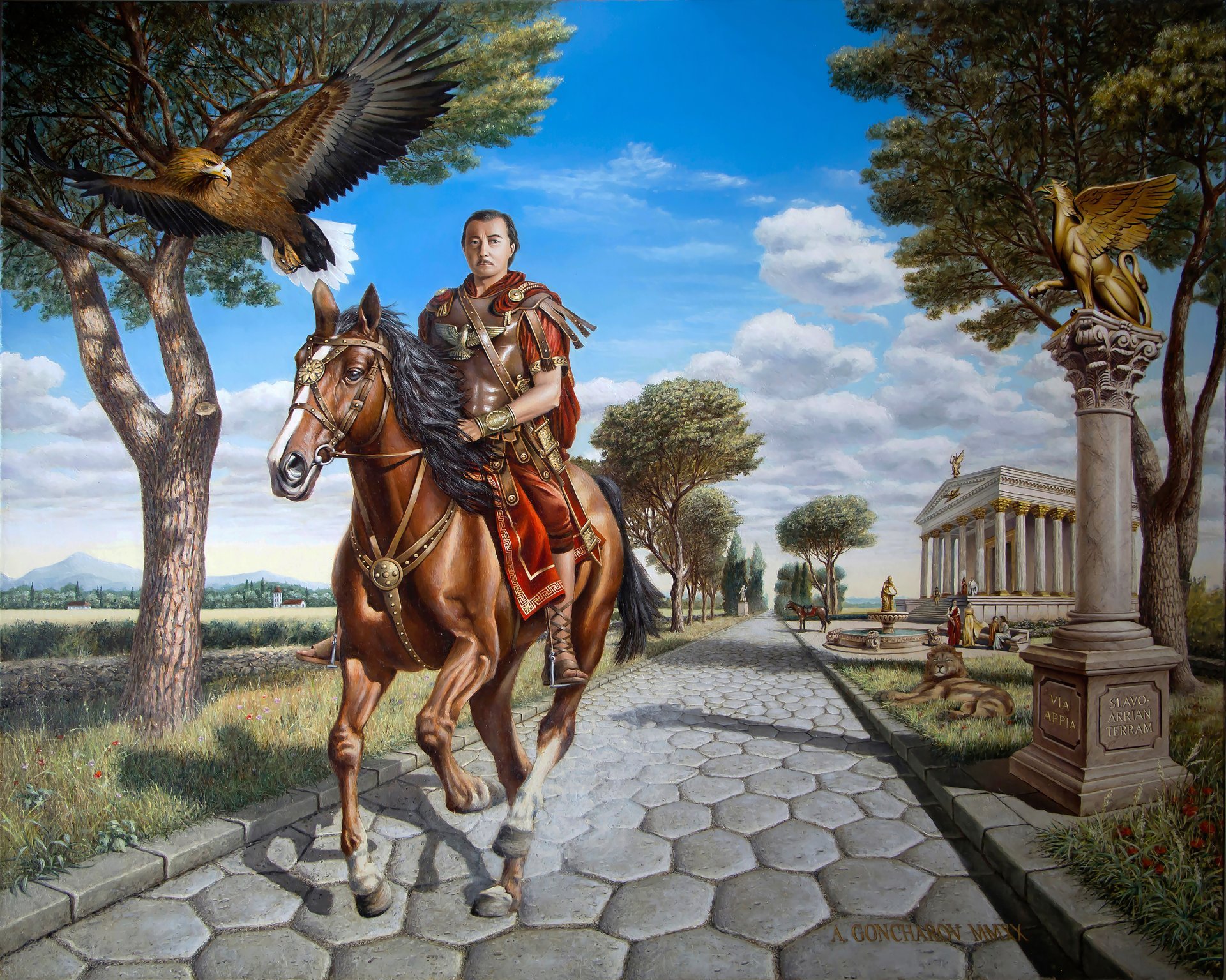 Via Appia Painting by Andrey Goncharov - Jose Art Gallery