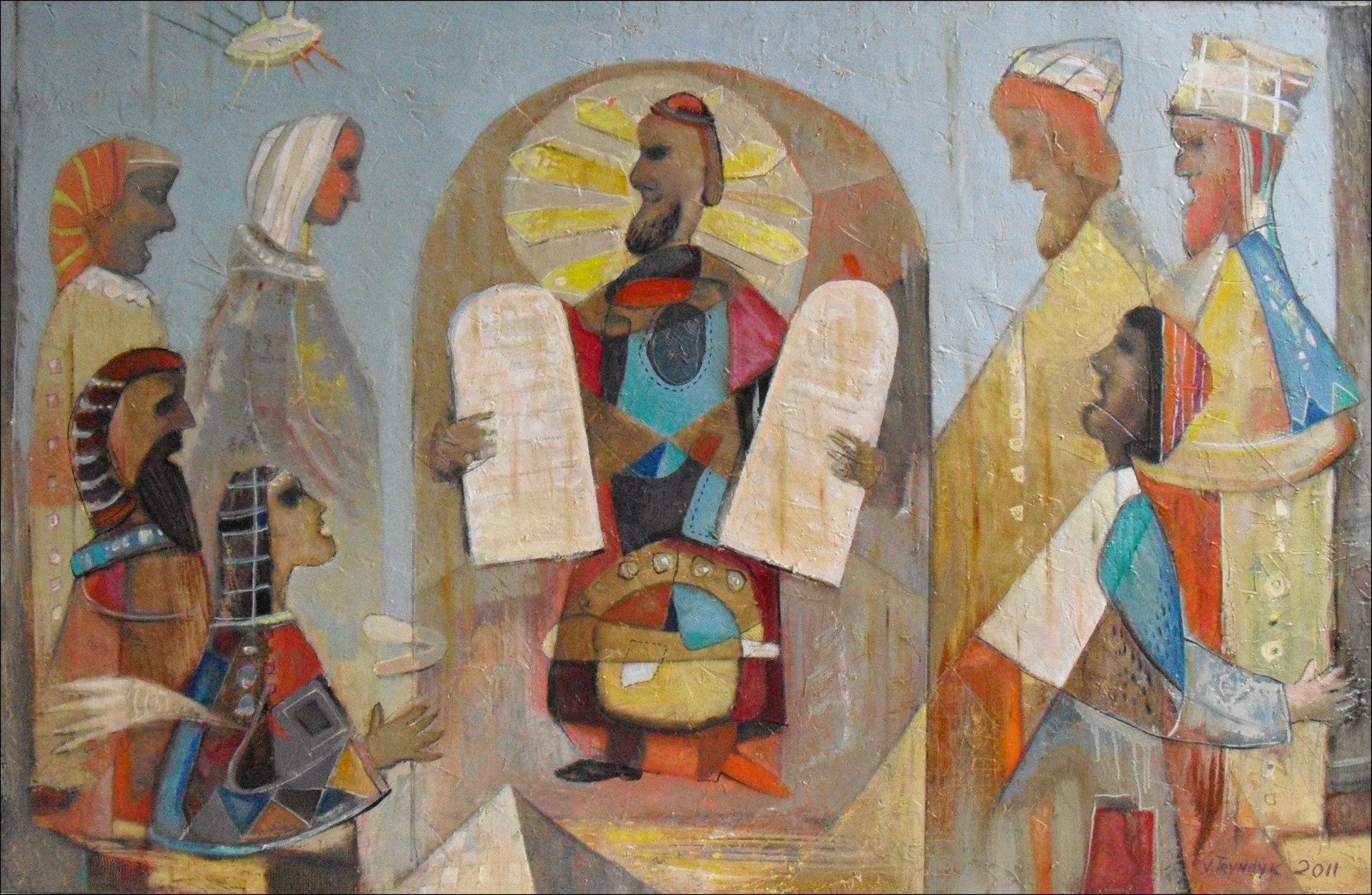 The commandments of God Painting by Vasily Tryndyk