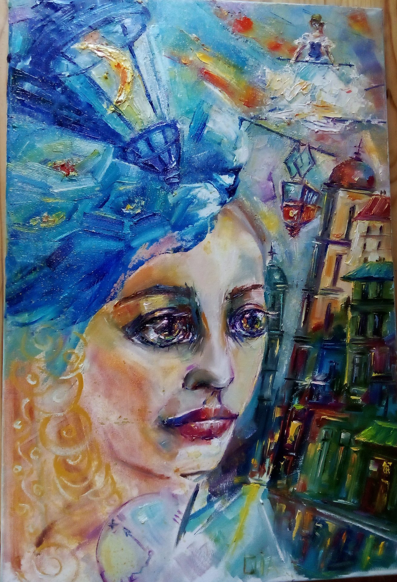 Balance, side view Painting by Irina Dashkina