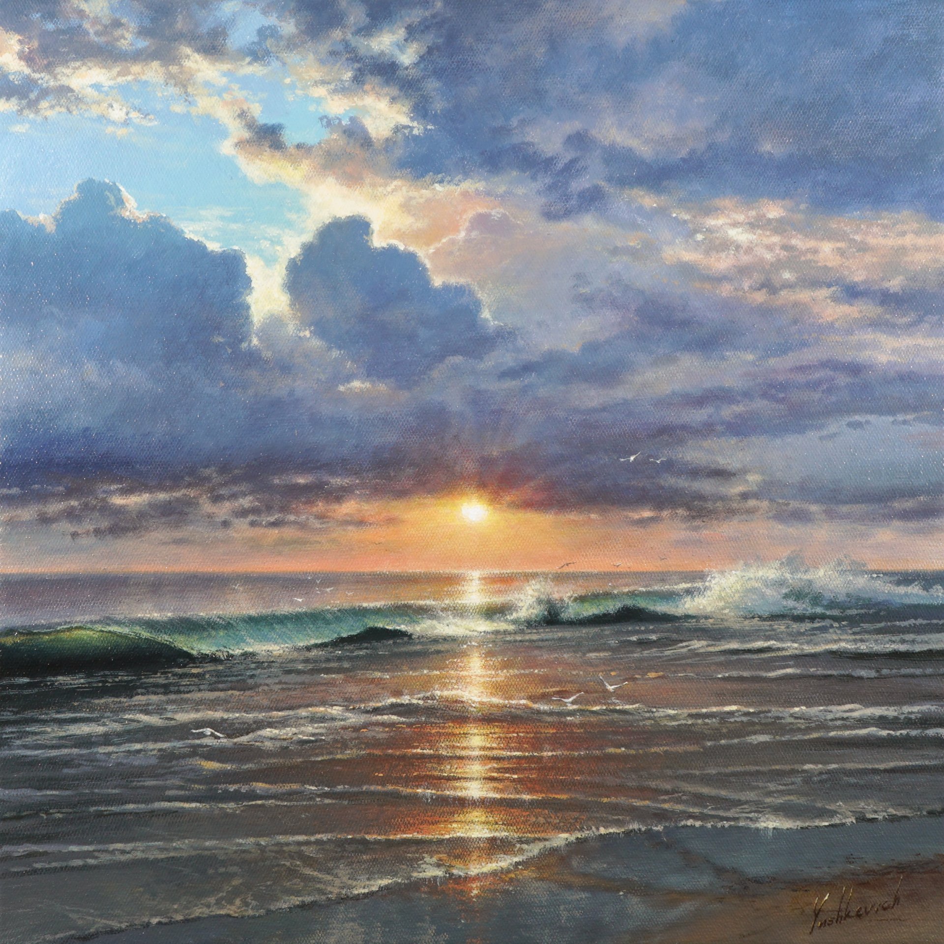 Sea sonata Painting by Viktar Yushkevich Yuvart - Jose Art Gallery