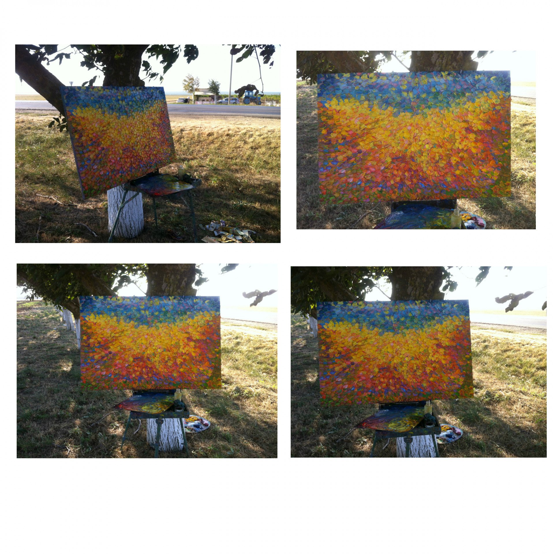 Structure of the yellow field Painting by Olga Bejina