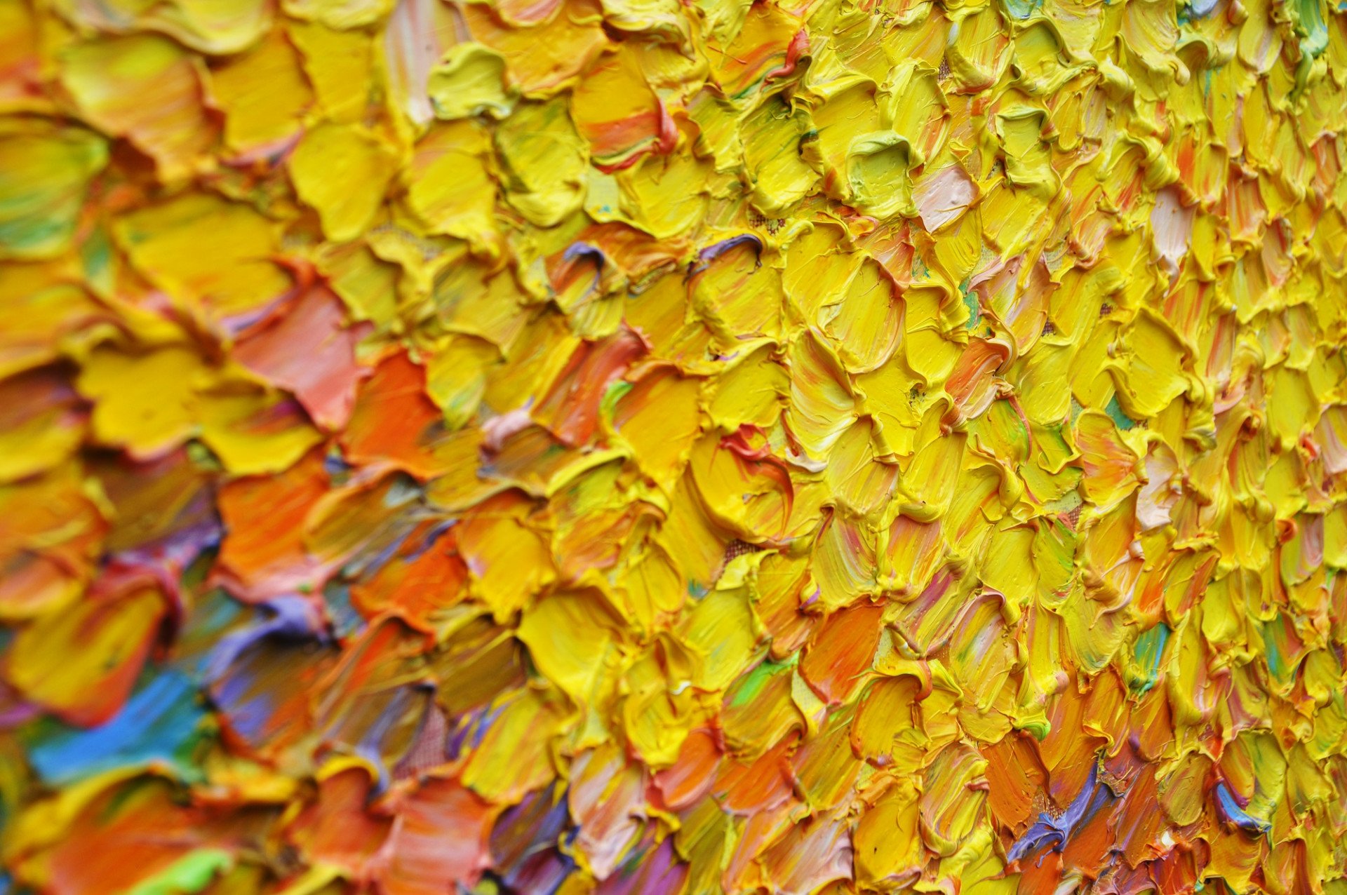 Structure of the yellow field Painting by Olga Bejina