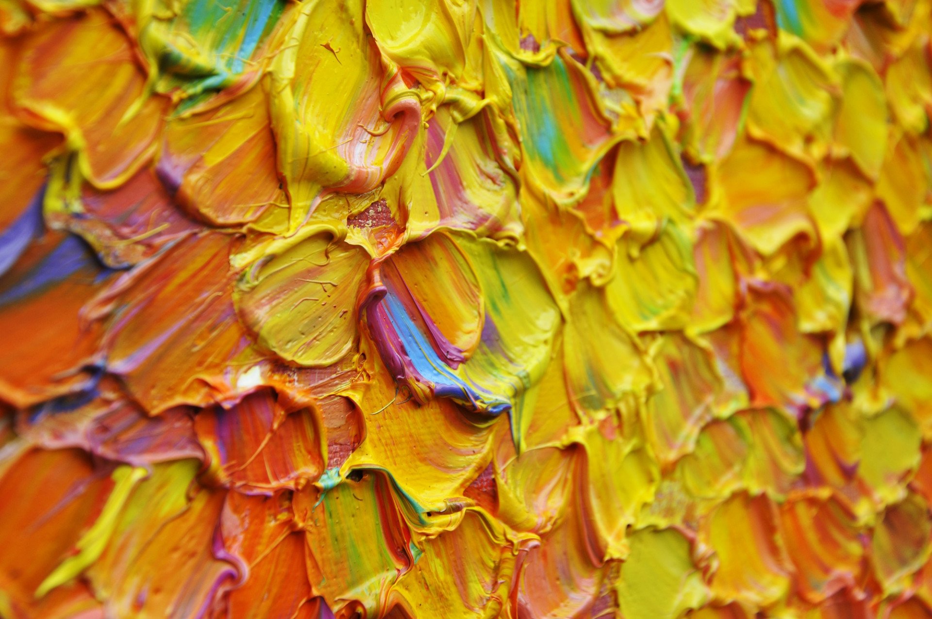 Structure of the yellow field Painting by Olga Bejina