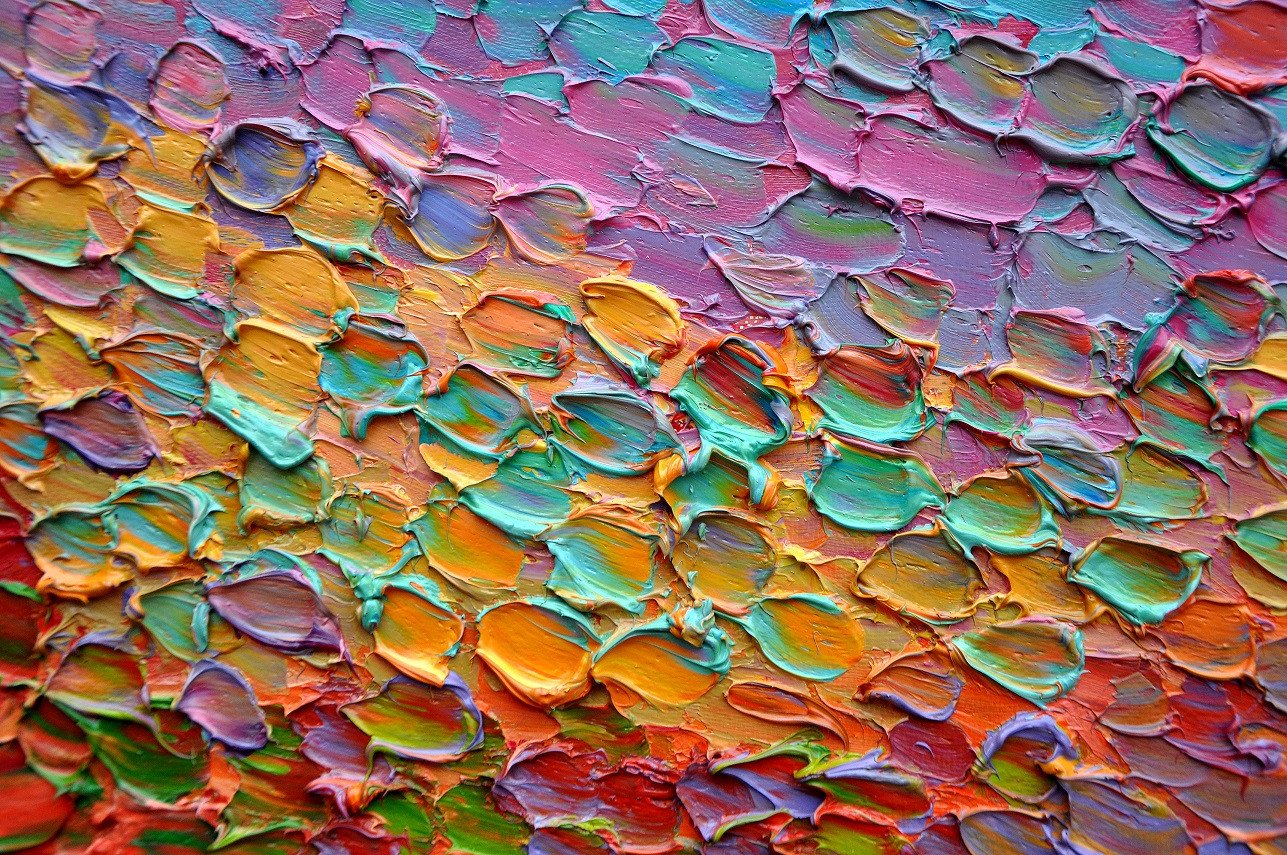 Pink lake Painting by Olga Bejina - Jose Art Gallery