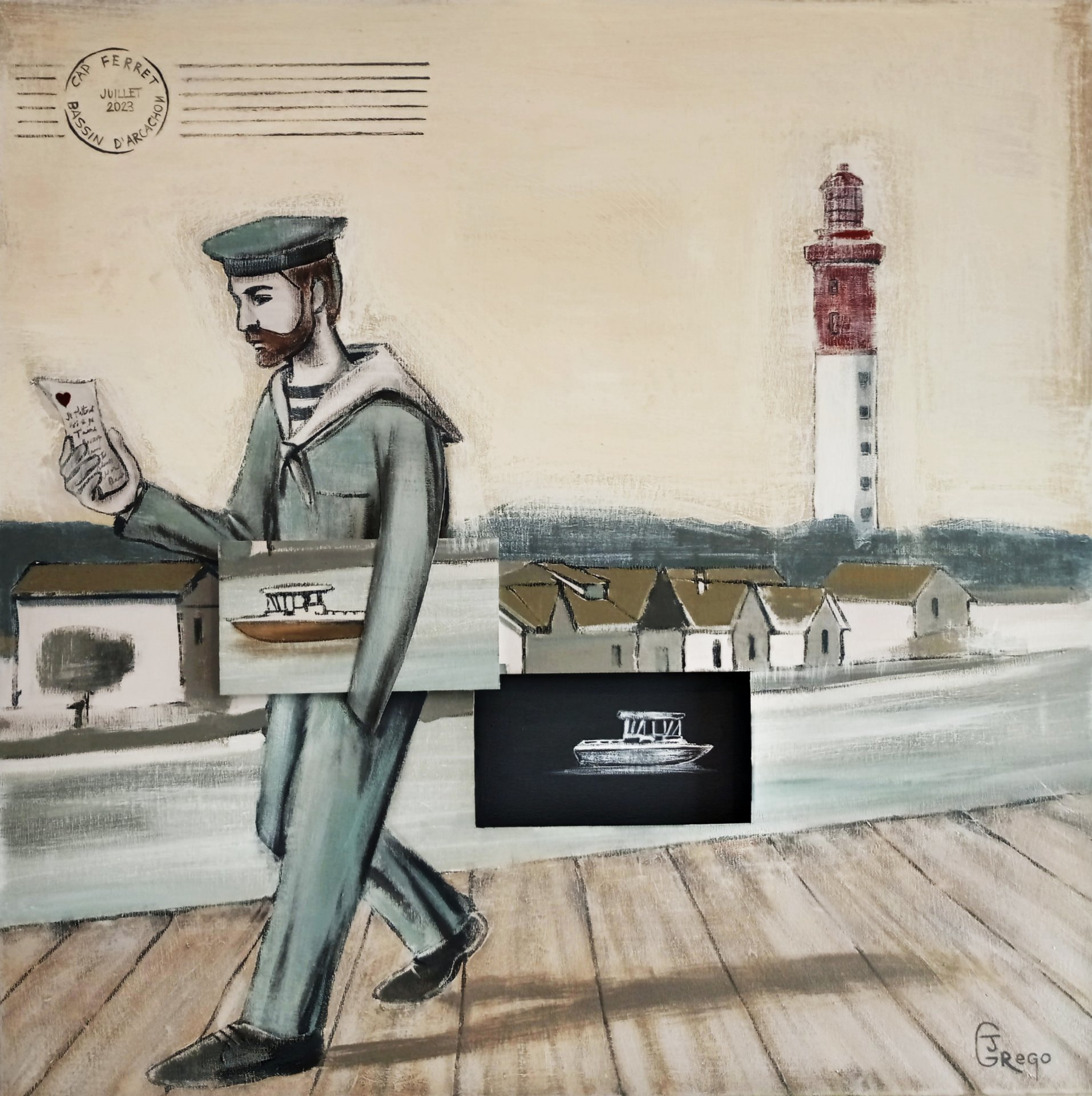Mariner Drawing - Jonathan Grego - Jose Art Gallery