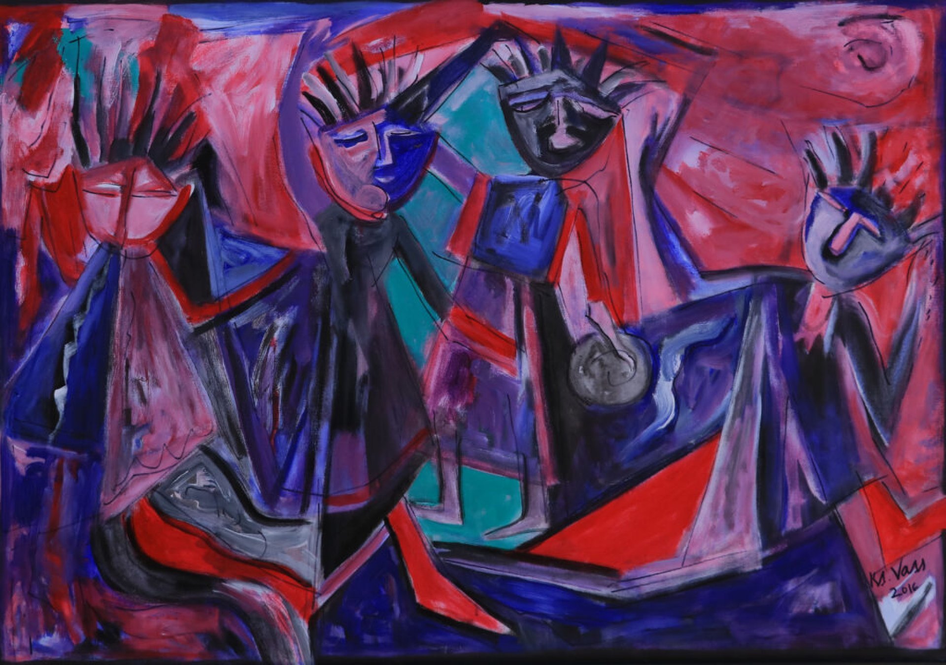 PUPPET SHOW Painting by Colourscanvass - Jose Art Gallery