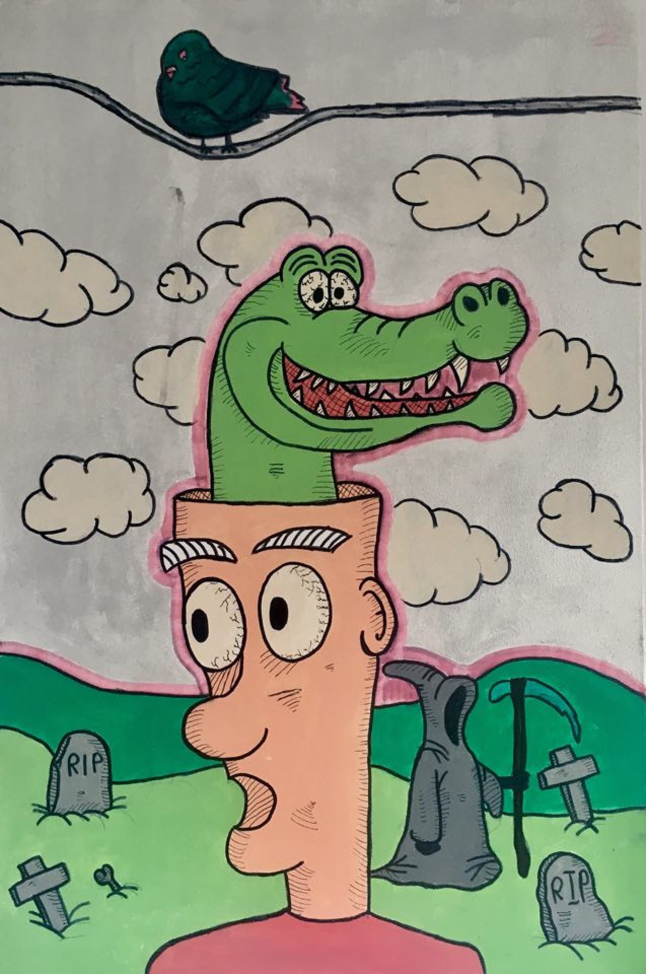 Monster Painting by Jakub Smolaga - Jose Art Gallery