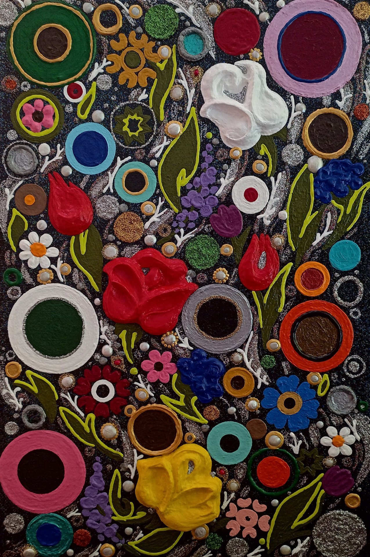 Bubbles. Flowers Drawing - Lucy August - Jose Art Gallery