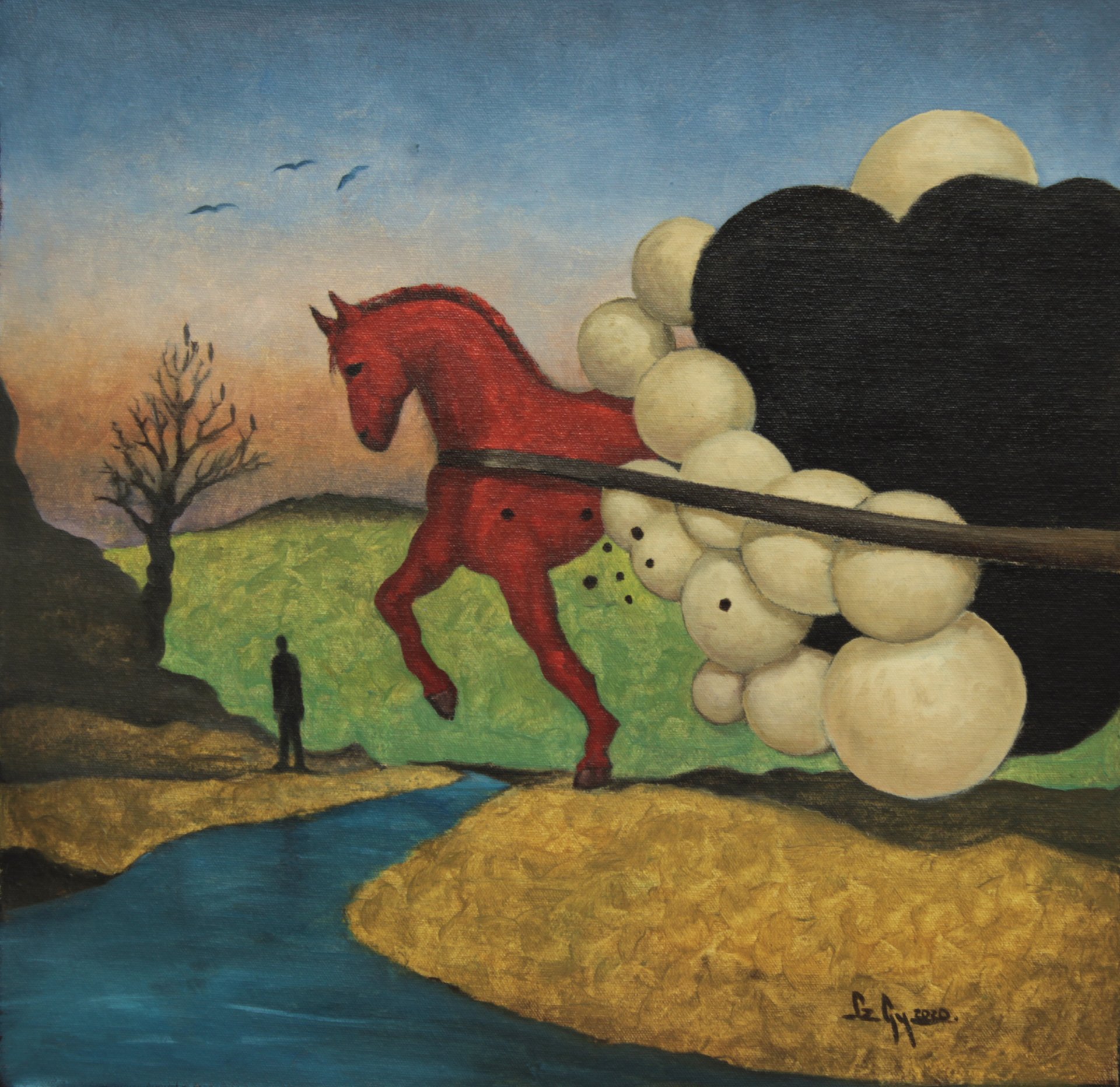 Caravan Painting by Gyula Szabó - Jose Art Gallery