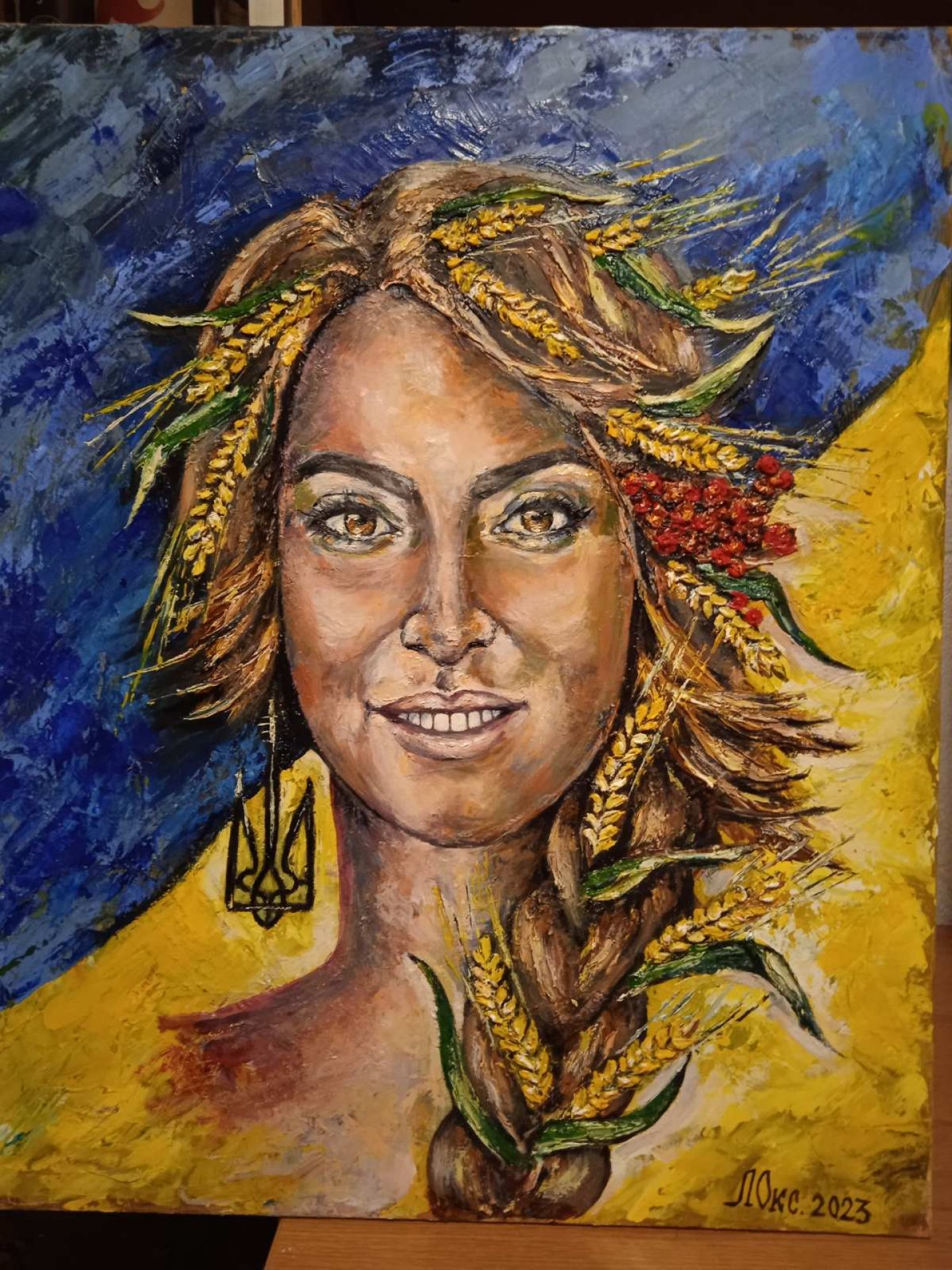 Celebration of Ukraine Painting by Oksana Litovkina