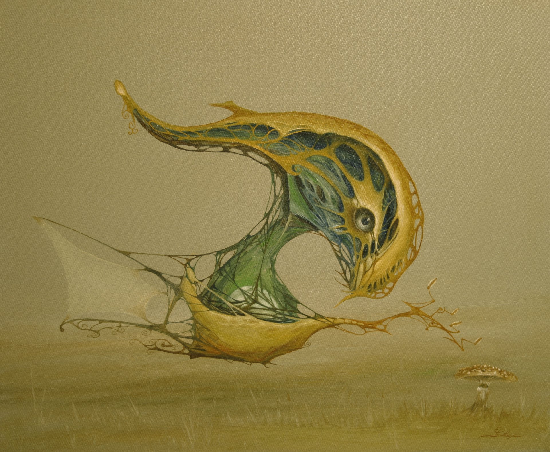 Mushroom Whisperer Painting by Ed Schaap - Jose Art Gallery