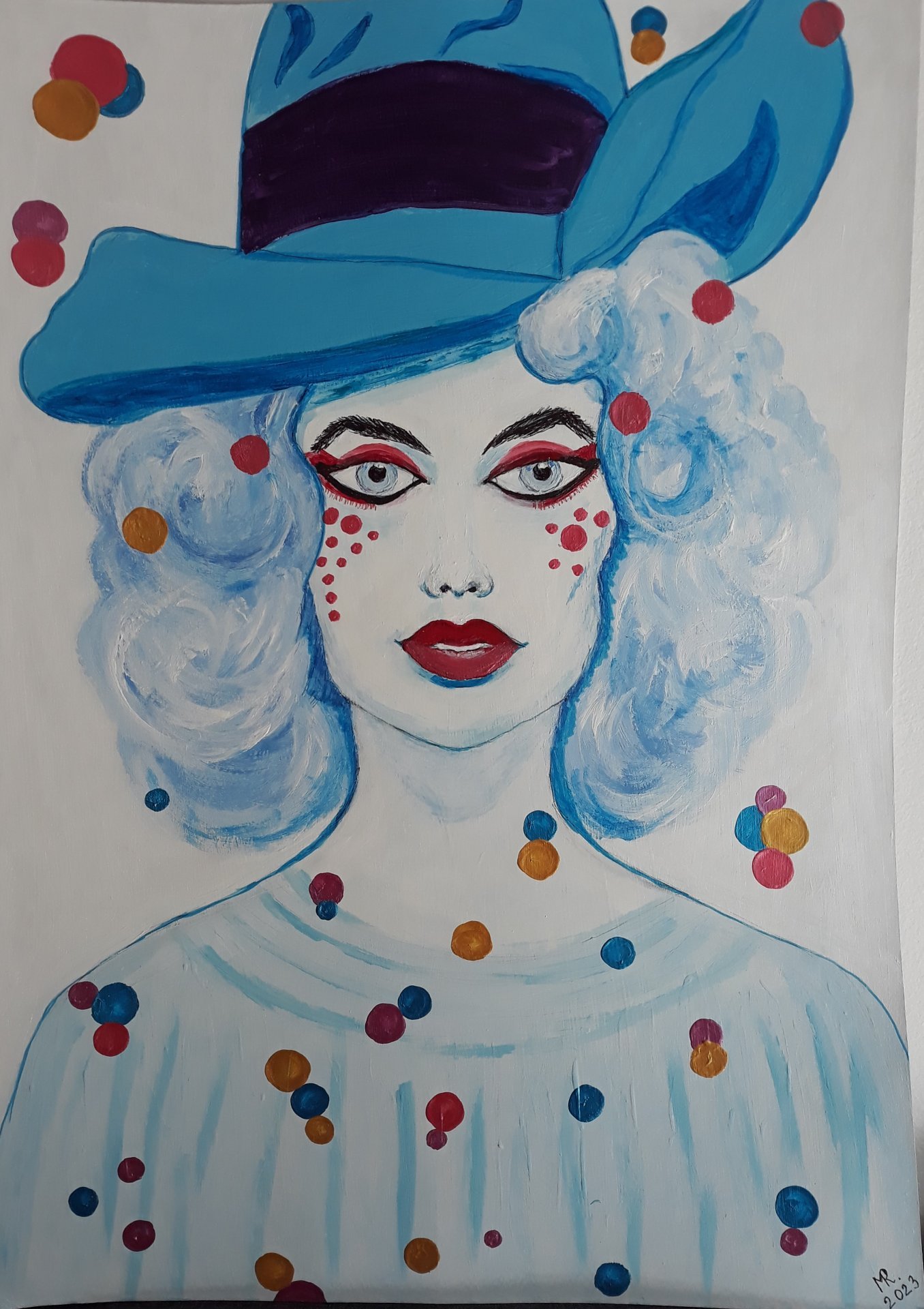 Princess of the circus. Painting by Marie Ruda