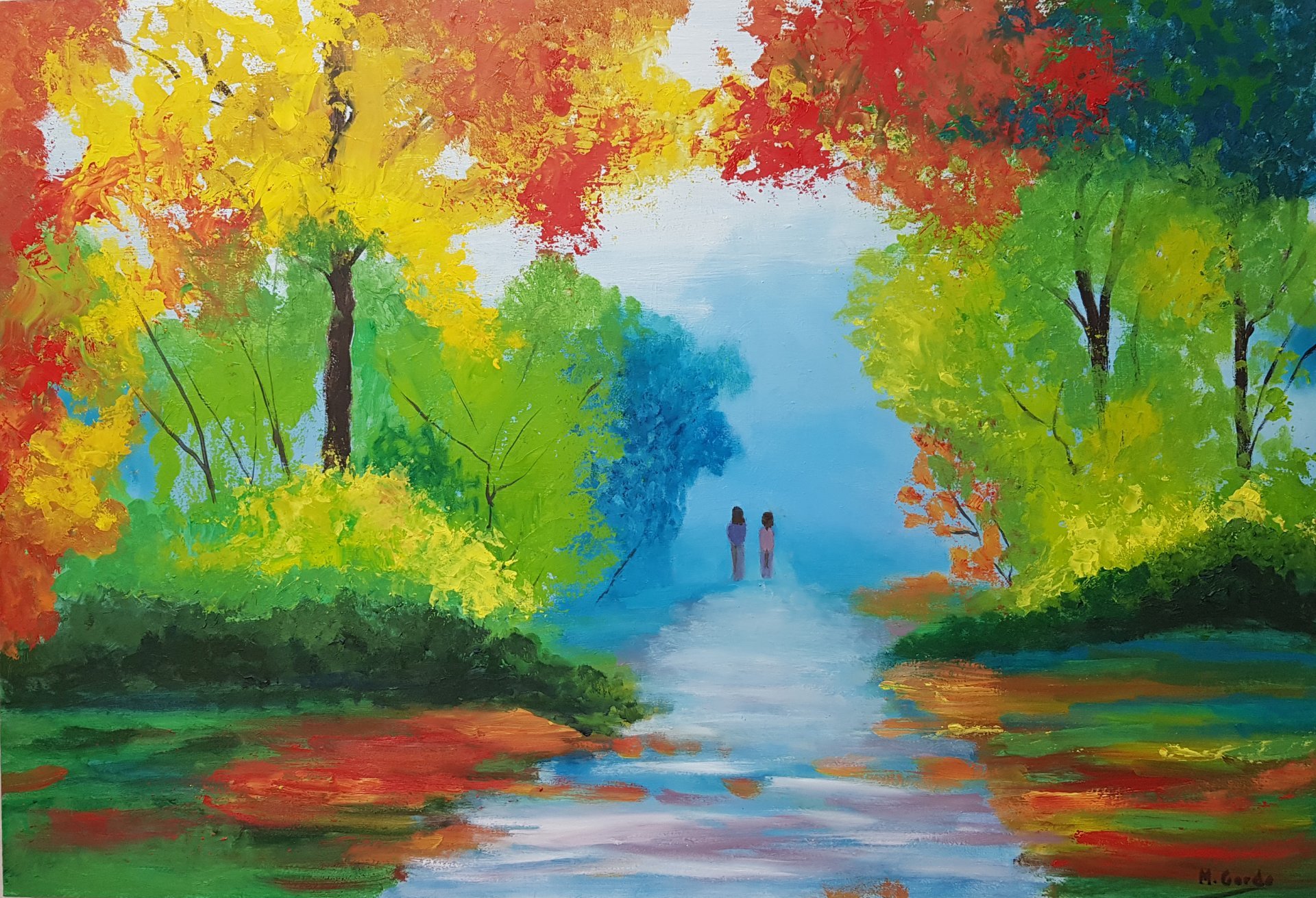 Nostalgic autumn Drawing - Mercedes Gordo - Jose Art Gallery