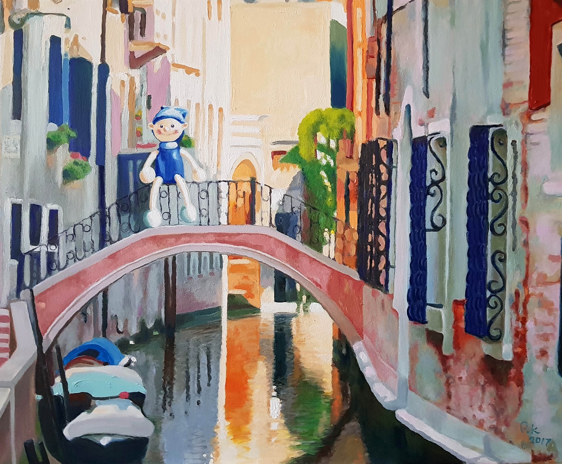 Bridge Over Still Water-Elf Painting by Pei-Kang Hsu