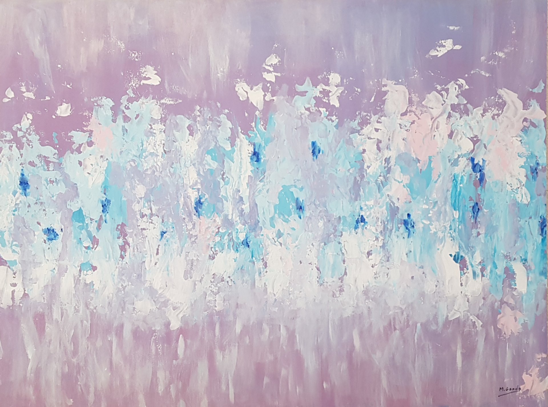 Fuego azul Pintura de Mercedes Gordo - Jose Art Gallery