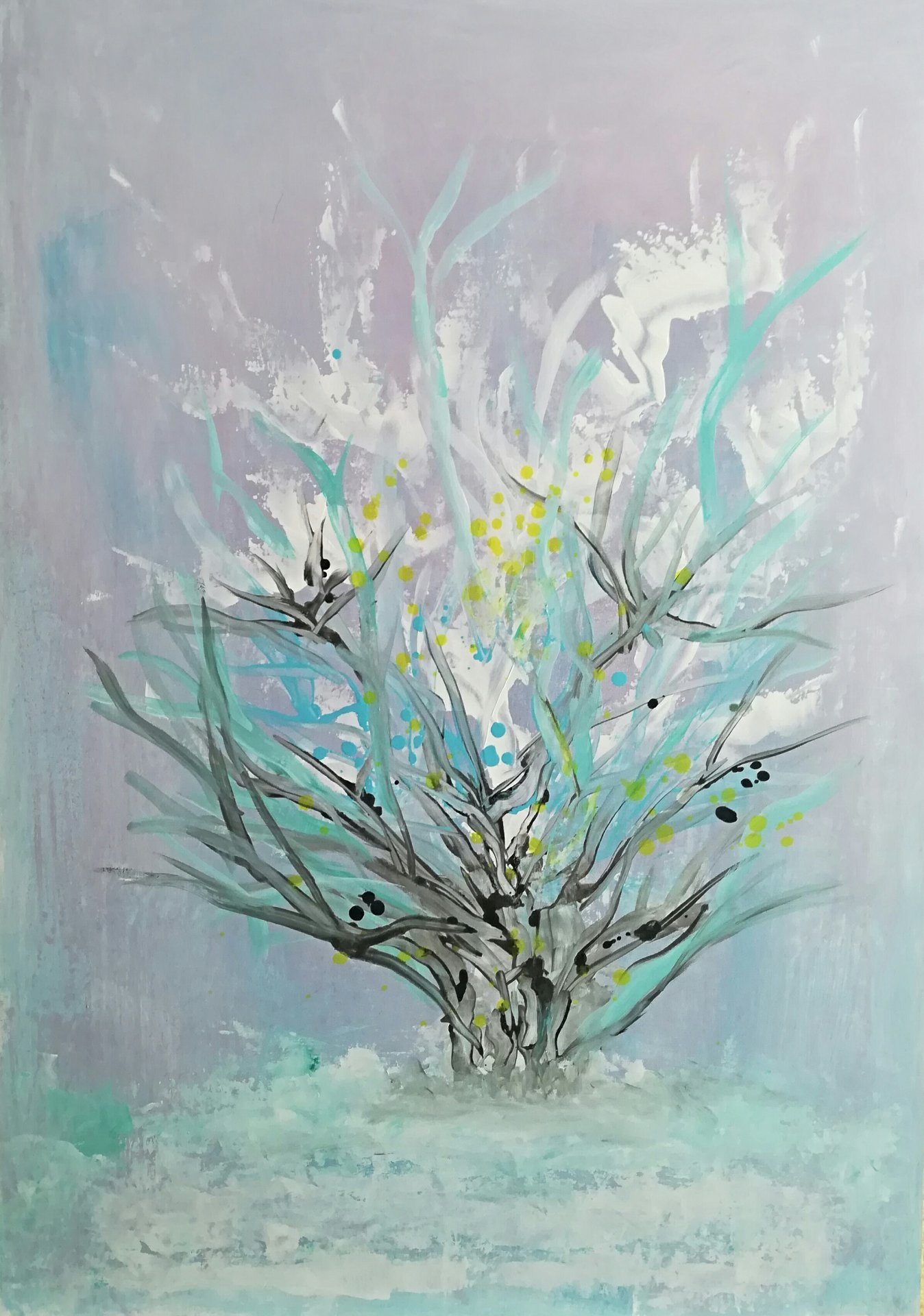 Sea Tree: Essence of the Ocean Painting by Mercedes Gordo