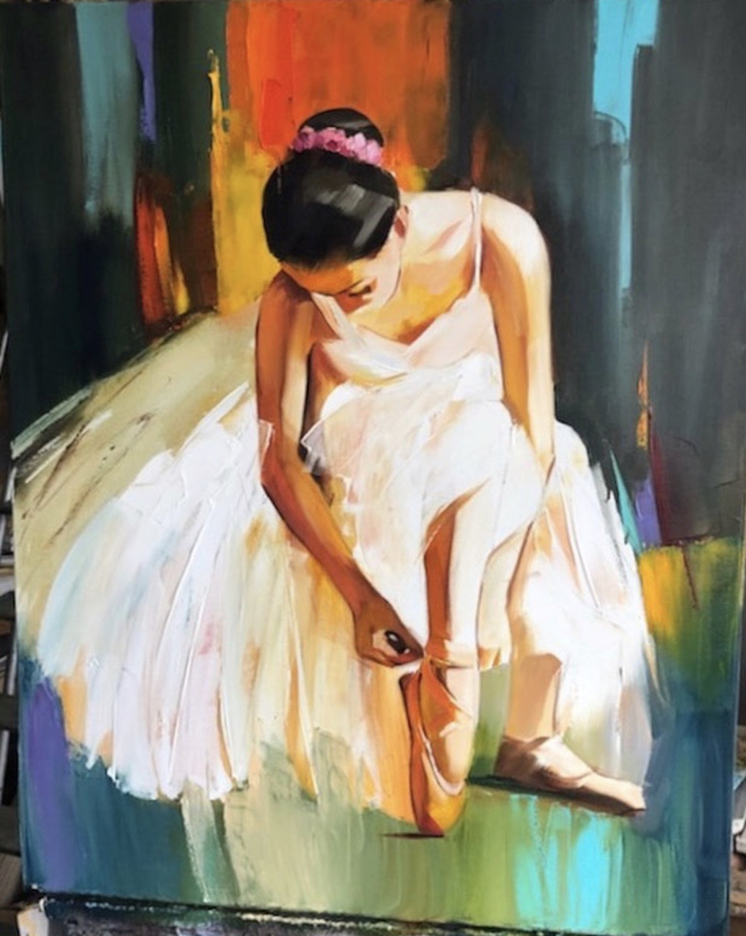Colors of ballet Painting by Alena Kruchkova