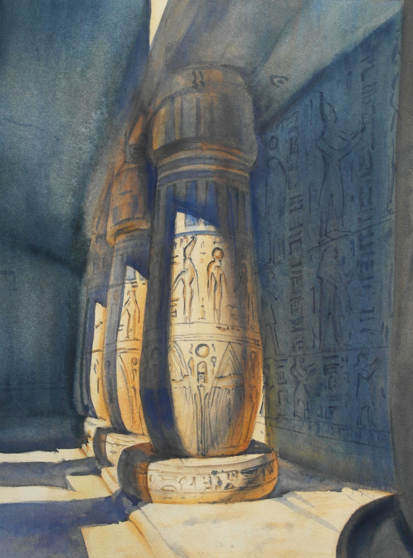 Ancient Columns Painting by Galina Lenskaya - Jose Art Gallery