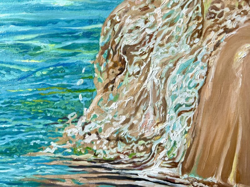 DIVE Painting by Daria Dudochnykova - Jose Art Gallery