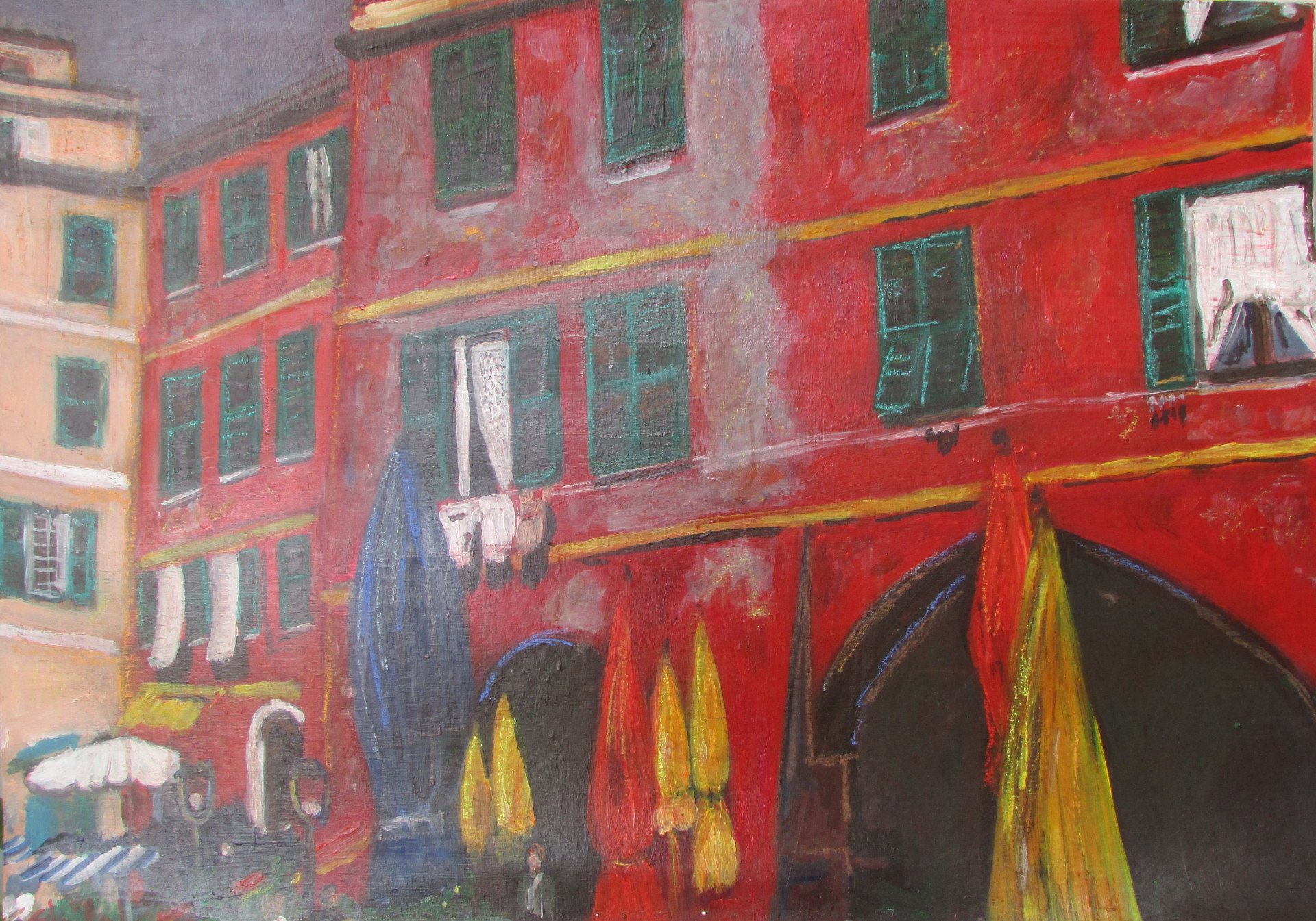 Buildings Cinque Terre Italy Painting by Dan Shiloh