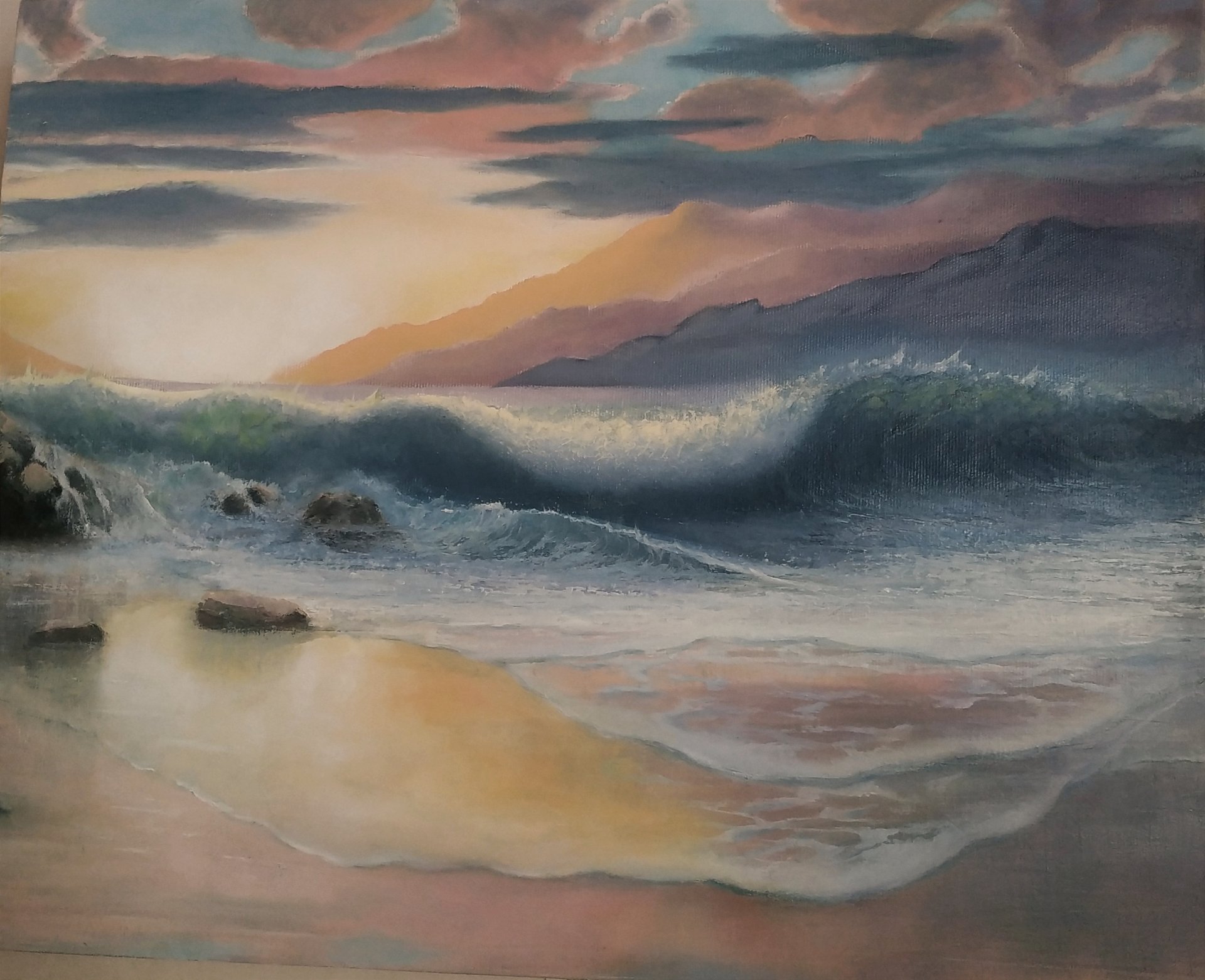 Golden sunset Painting by Eva Lazaryan - Jose Art Gallery