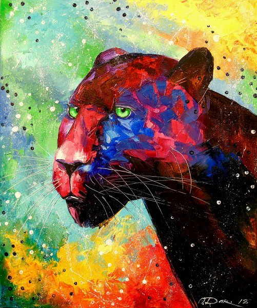 Panther Painting by Olha Darchuk - Jose Art Gallery