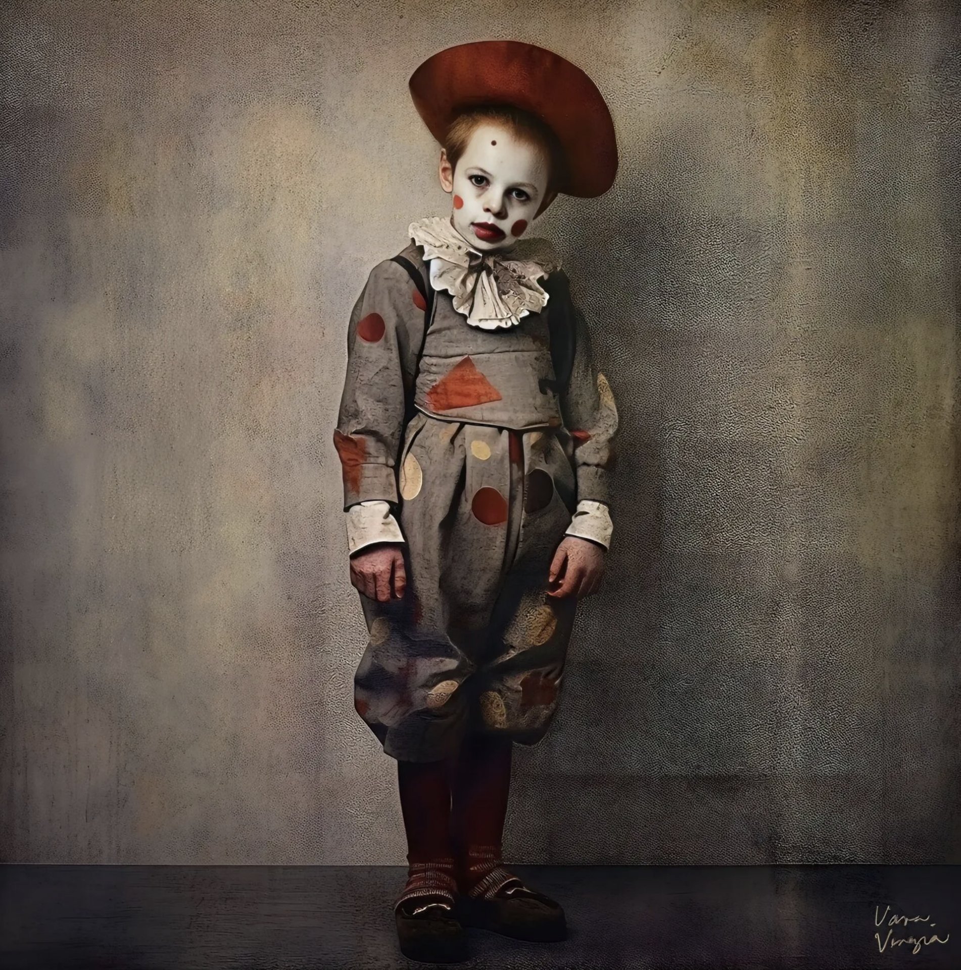 Lonely Clown Drawing - Vava Venezia Dellert