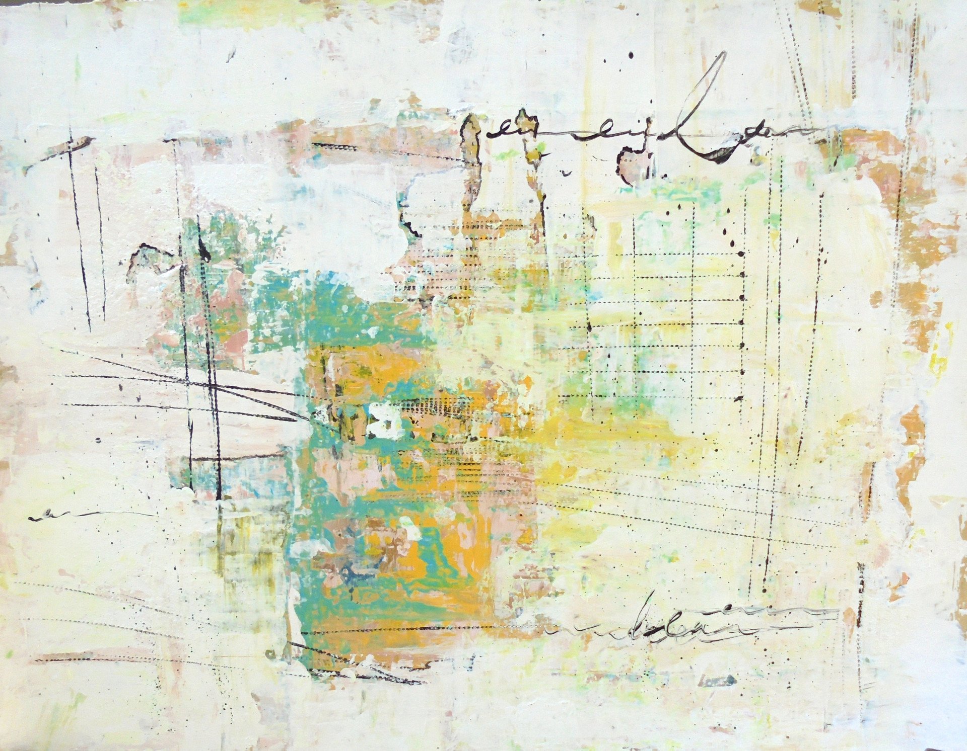 Degrees of Cyan Painting by dawn rettew - Jose Art Gallery