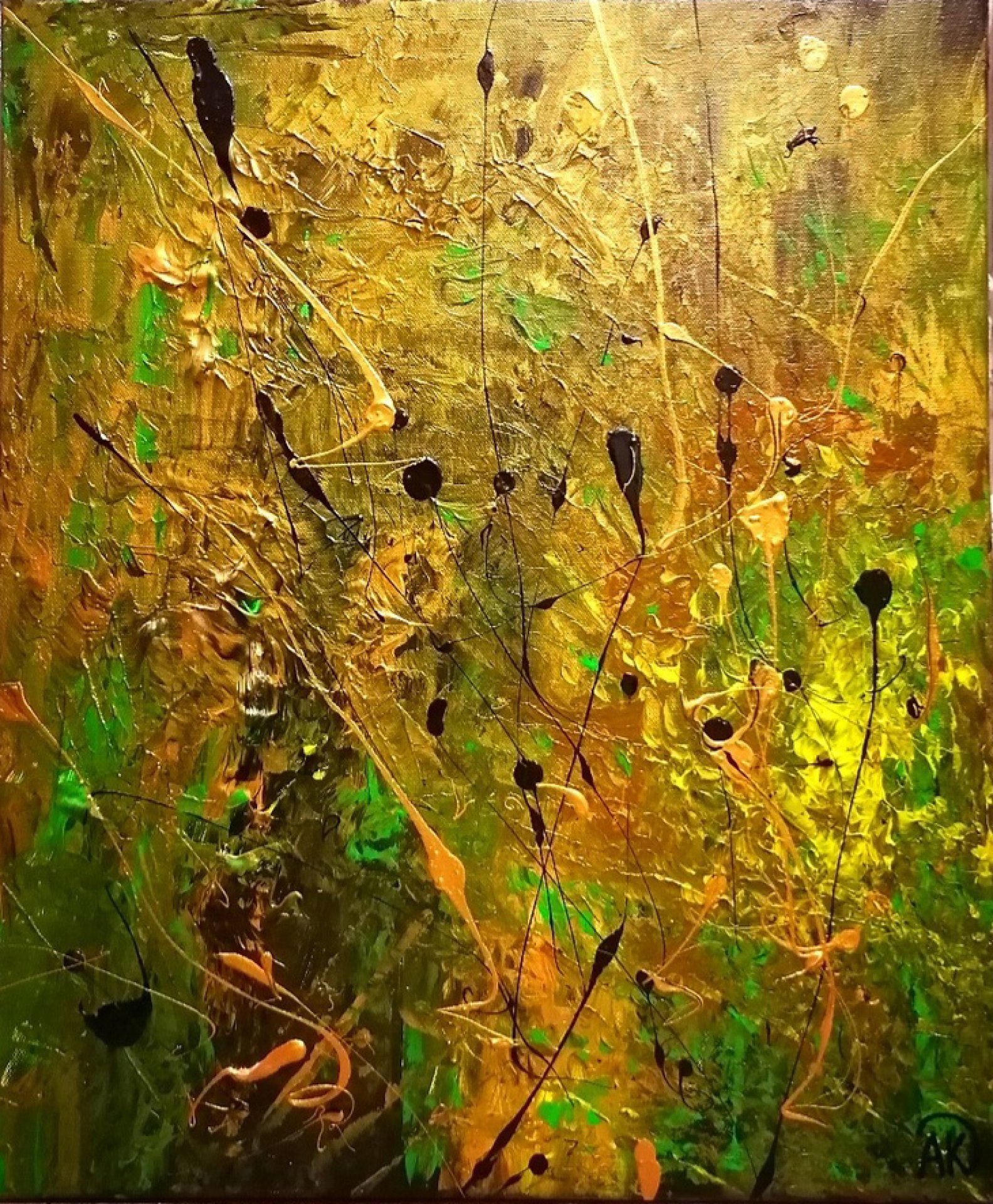 Abstraction Taiga Painting by Anastasiya Koroleva