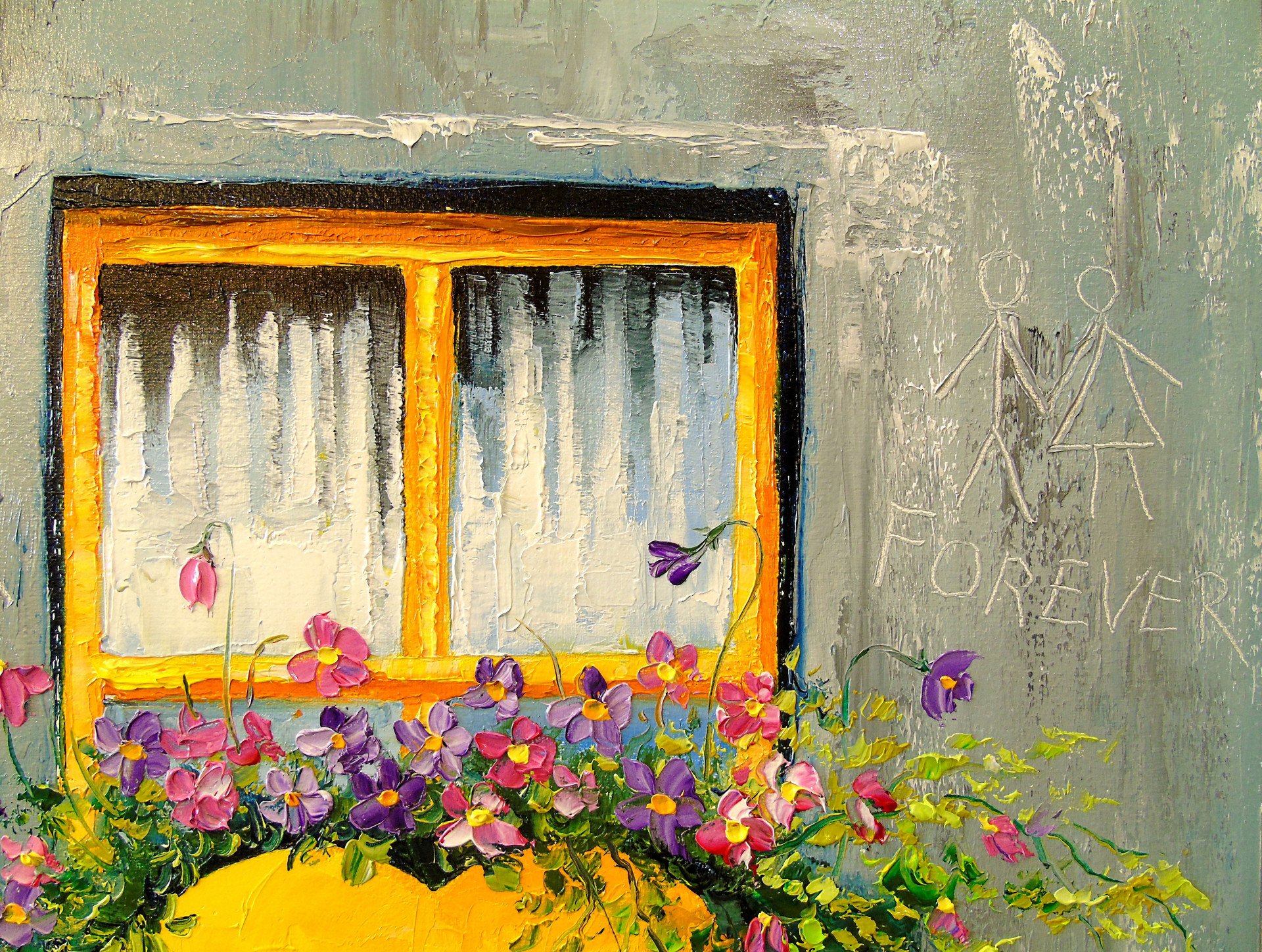 Old window Painting by Olha Darchuk - Jose Art Gallery