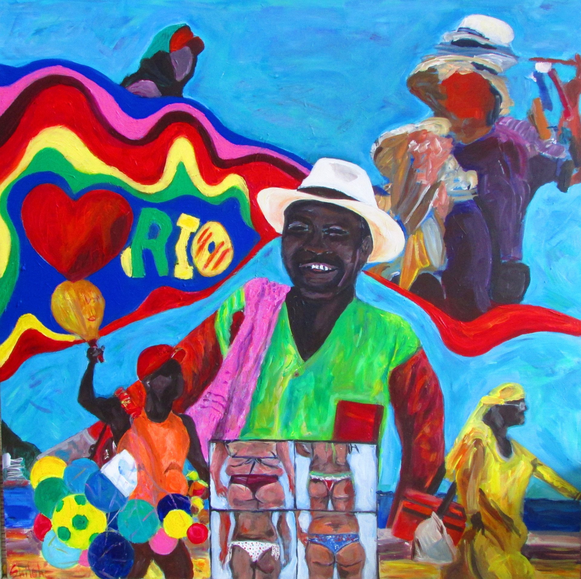 Copa Cabana Brazil Painting by Dan Shiloh - Jose Art Gallery