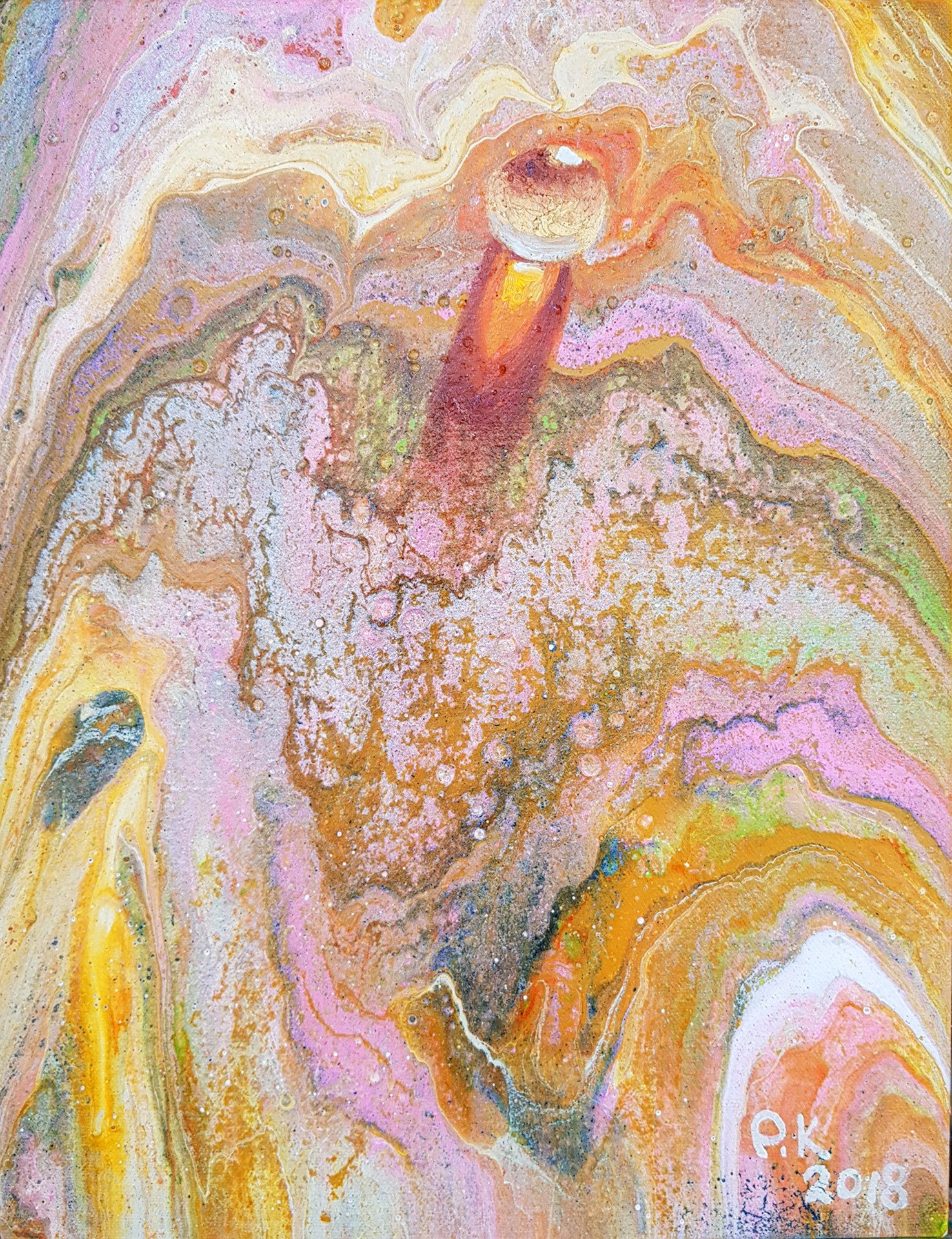 Treasure Pearl in Mountains Painting by Pei-Kang Hsu